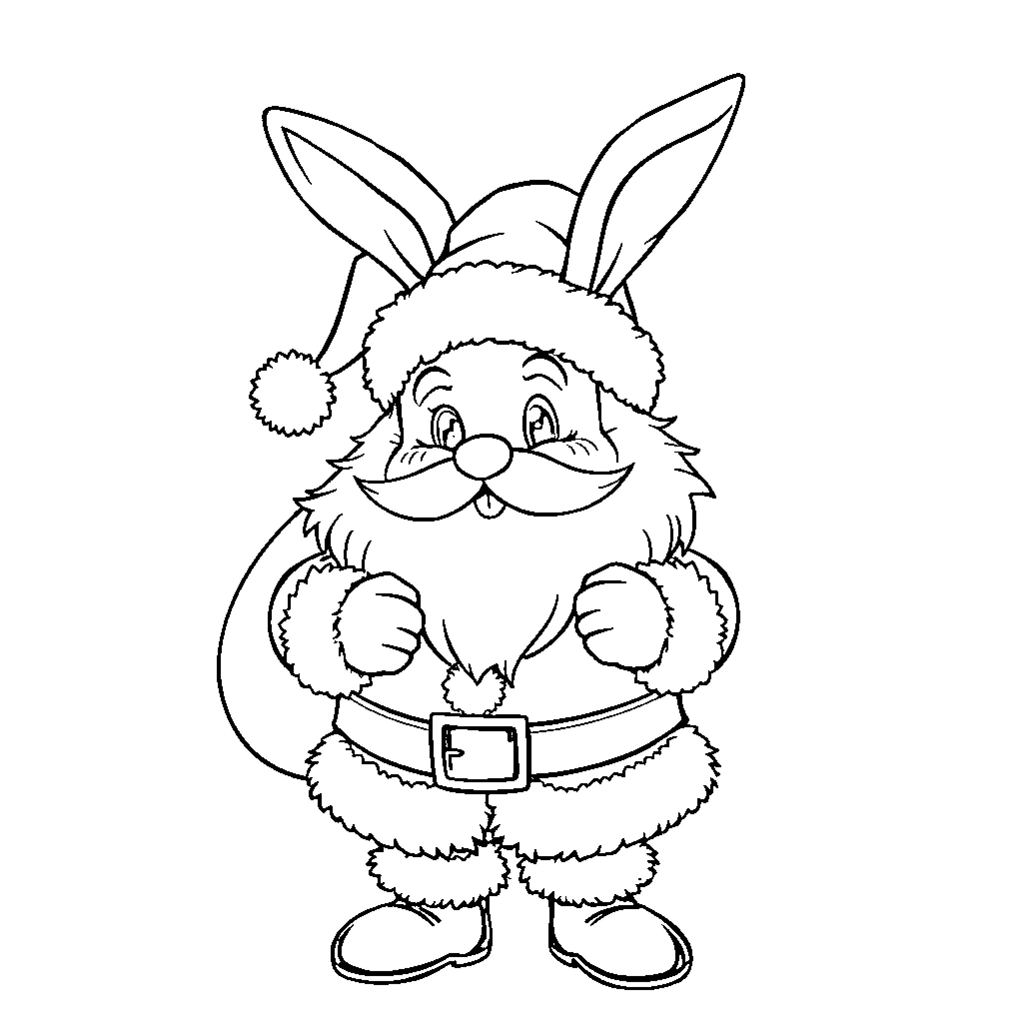 Best Santa Bunny Coloring Pages (Free Printable PDF)