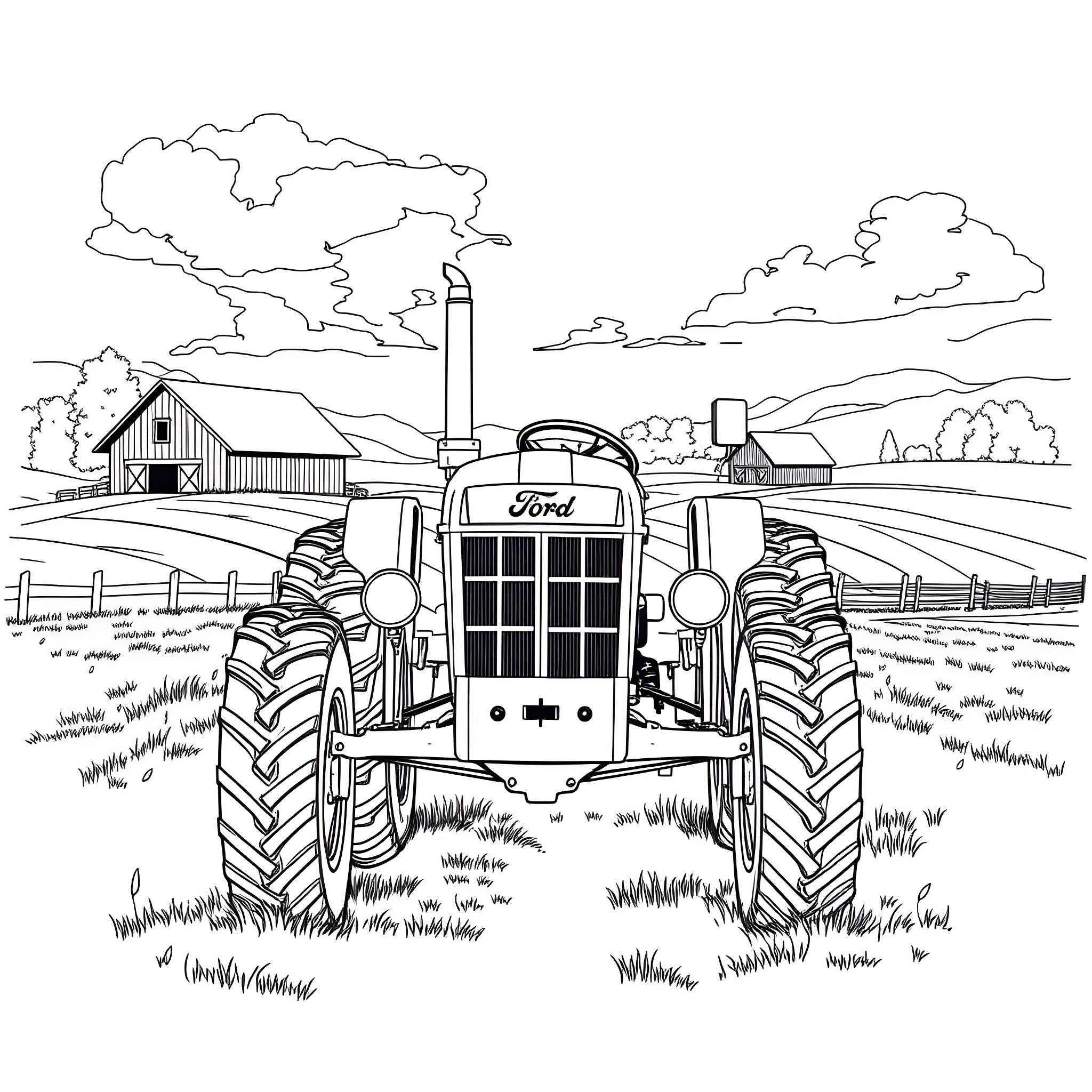 Best Ford Tractor Coloring Pages (Free Printable PDF)