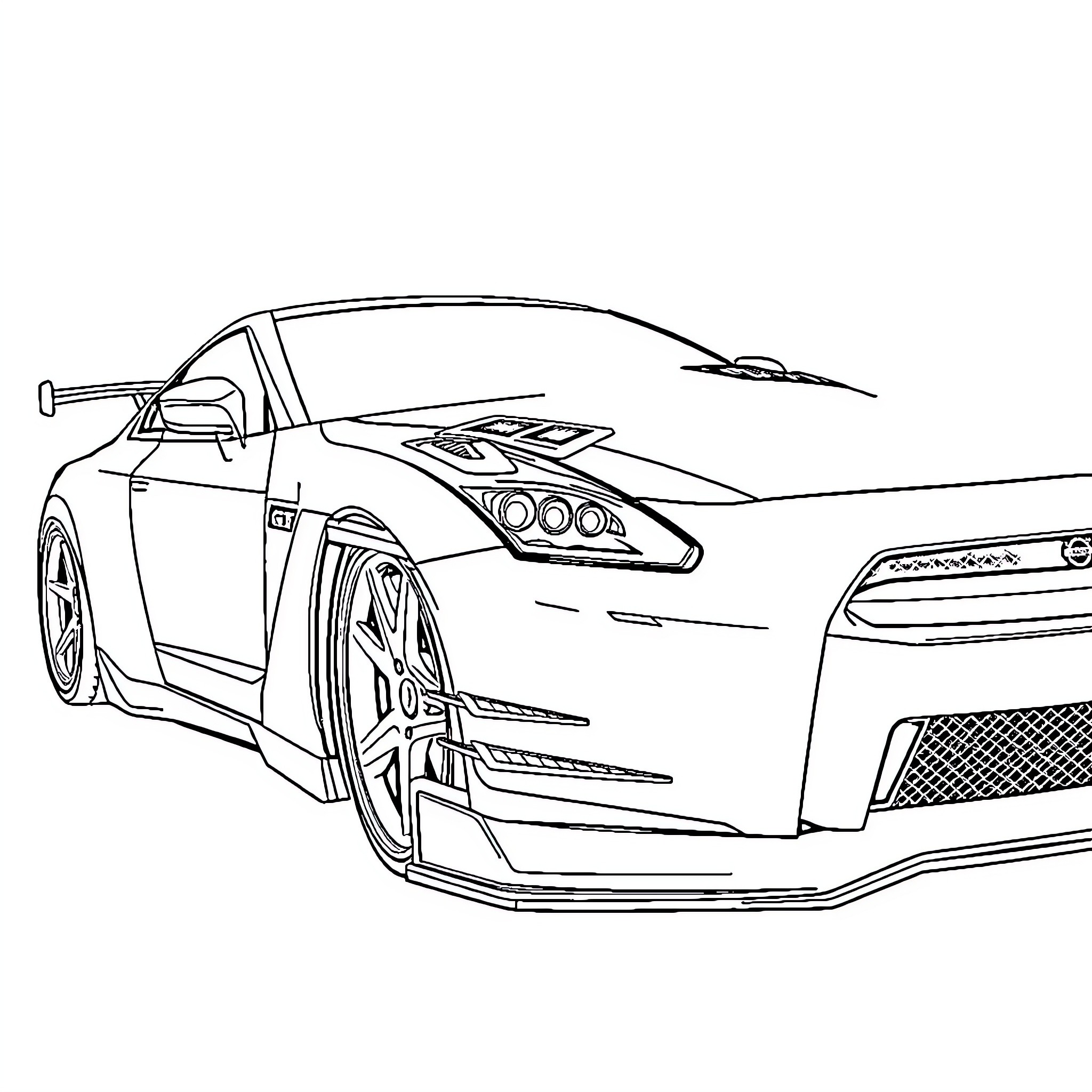 Best Nissan GTR Coloring Pages (Free Printable PDF)
