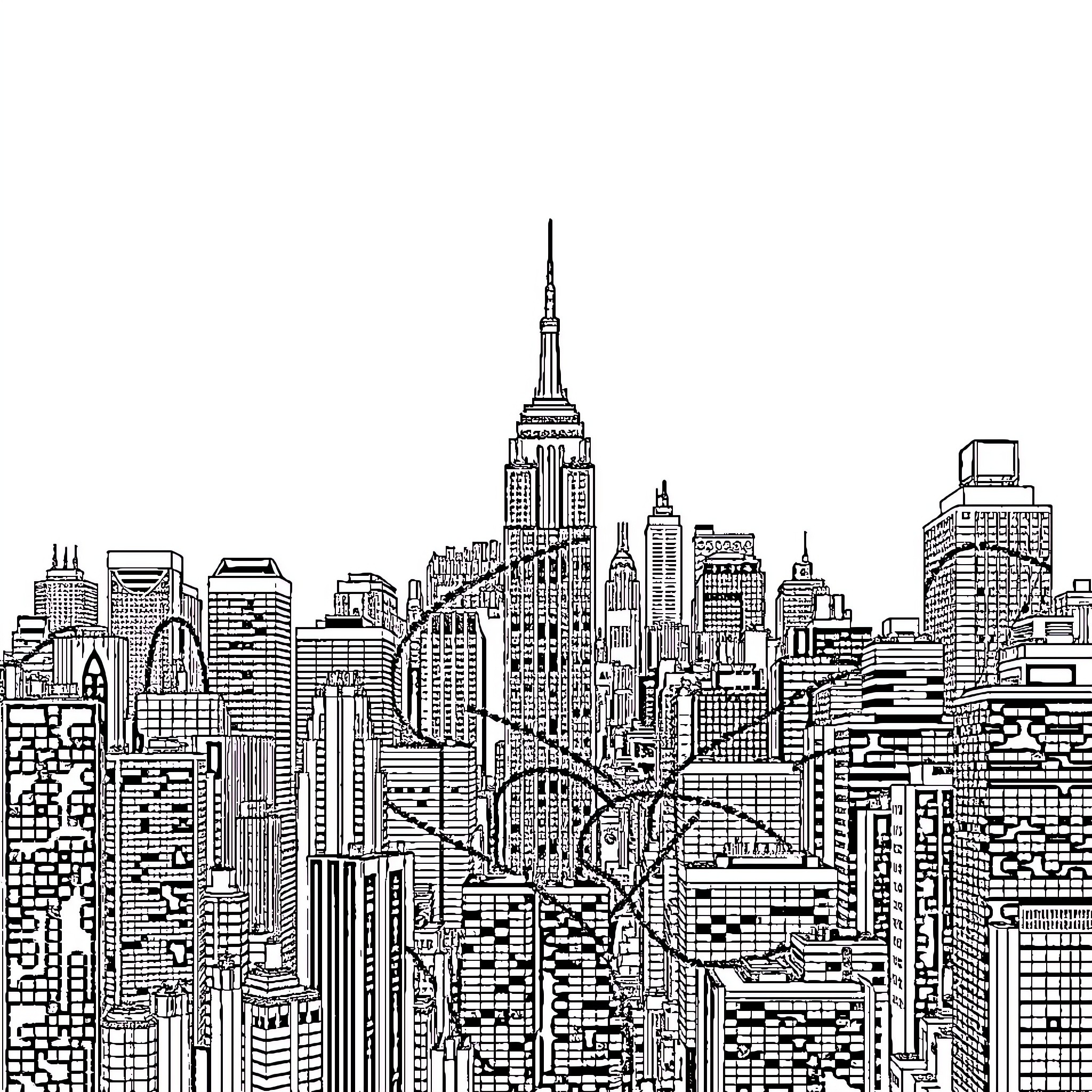 Best New York City Skyline Coloring Pages (Free Printable PDF)