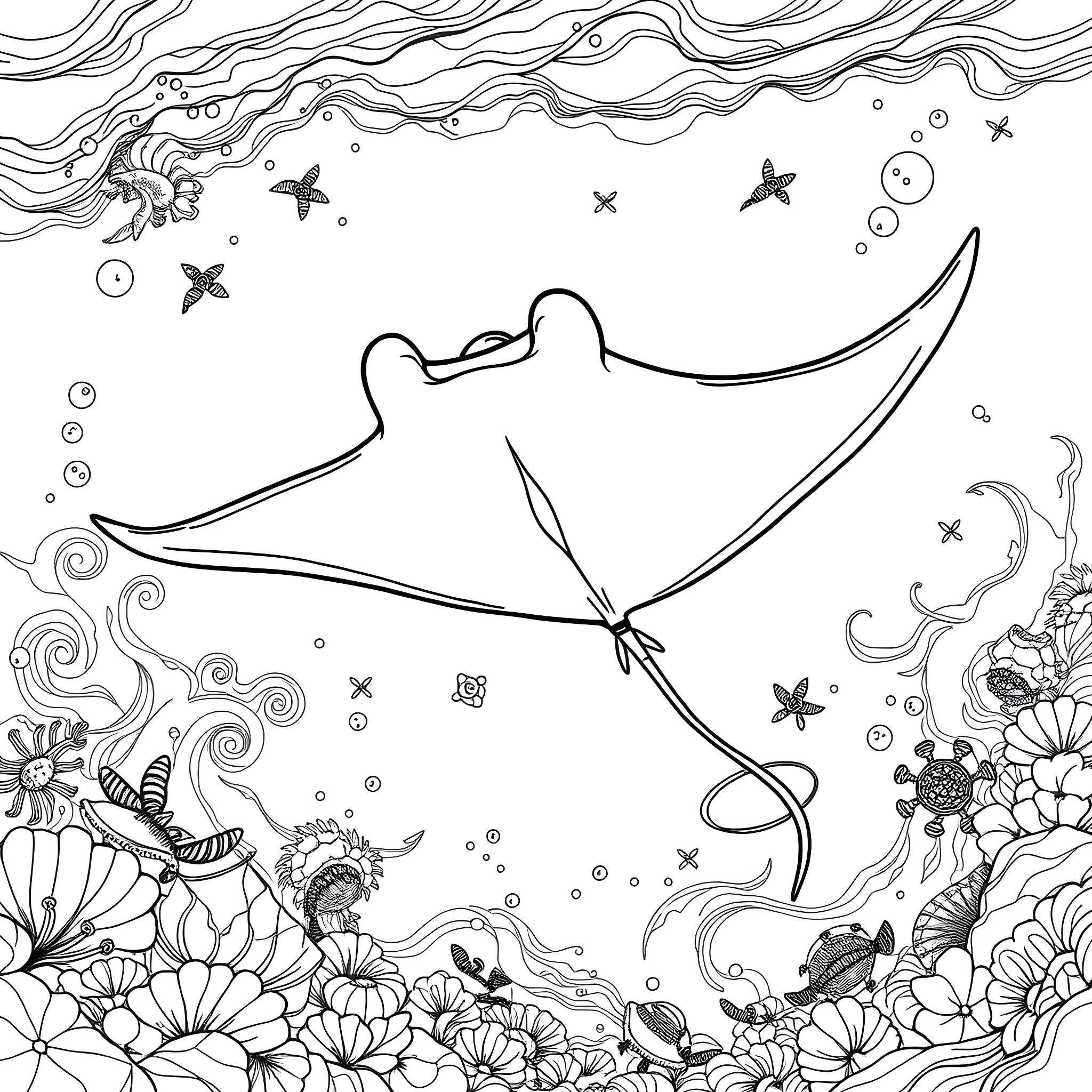 Best Manta Ray Coloring Pages (Free Printable PDF)