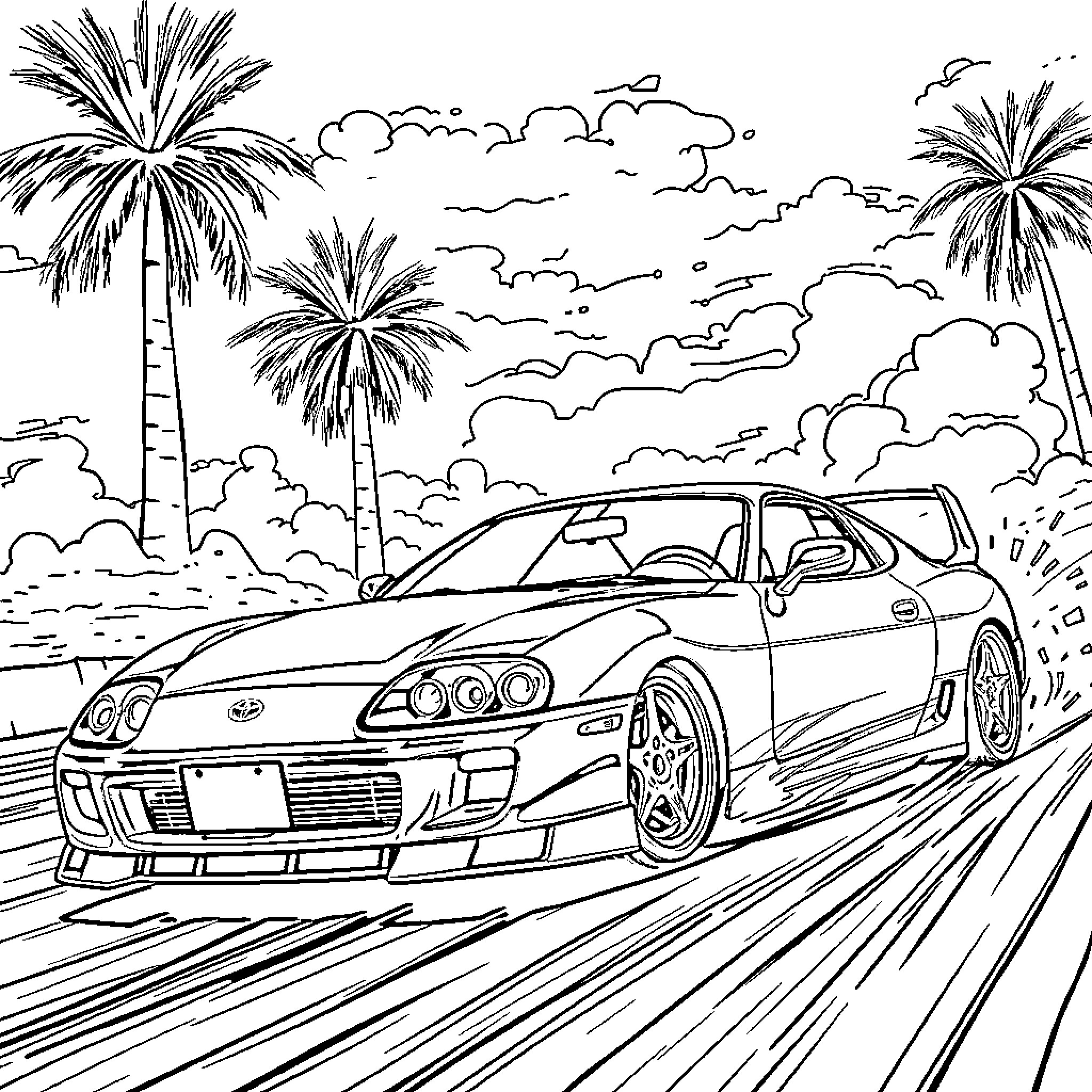 Best Toyota Supra Coloring Pages (Free Printable PDF)