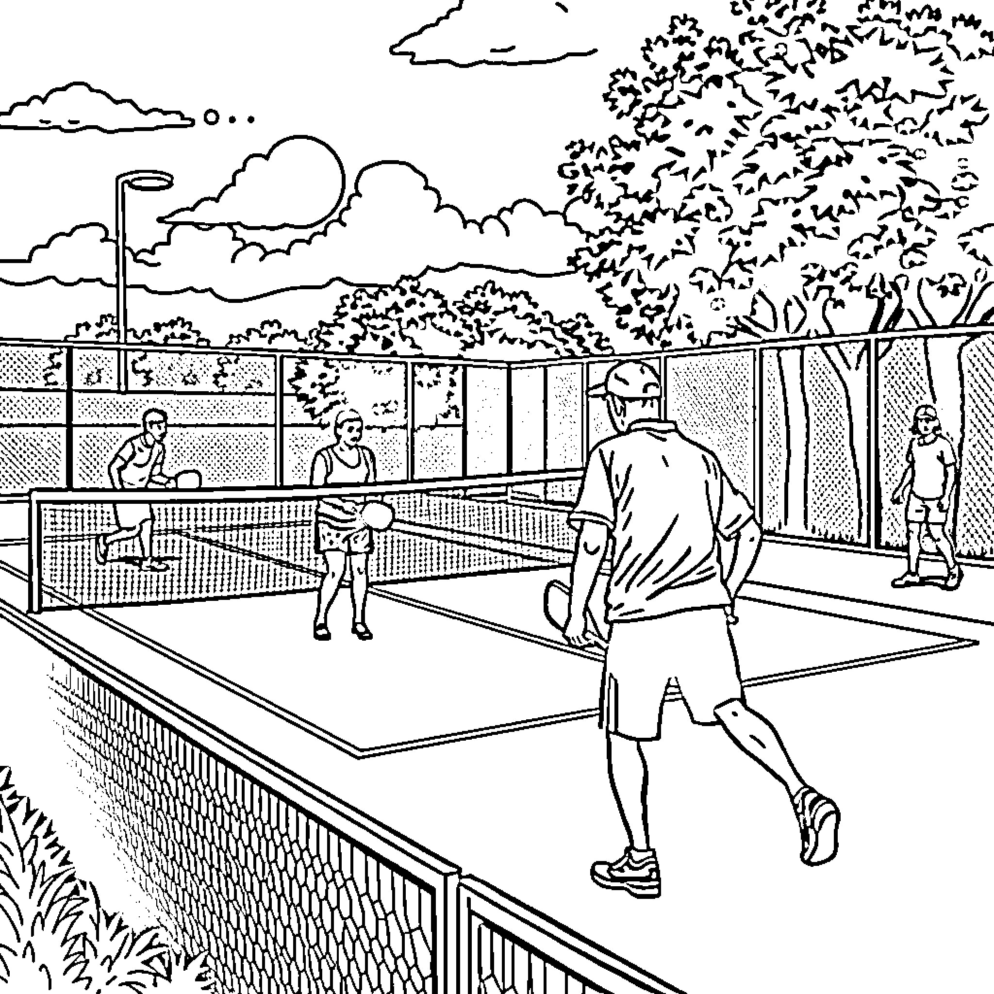 Best Pickleball Coloring Pages (Free Printable PDF)