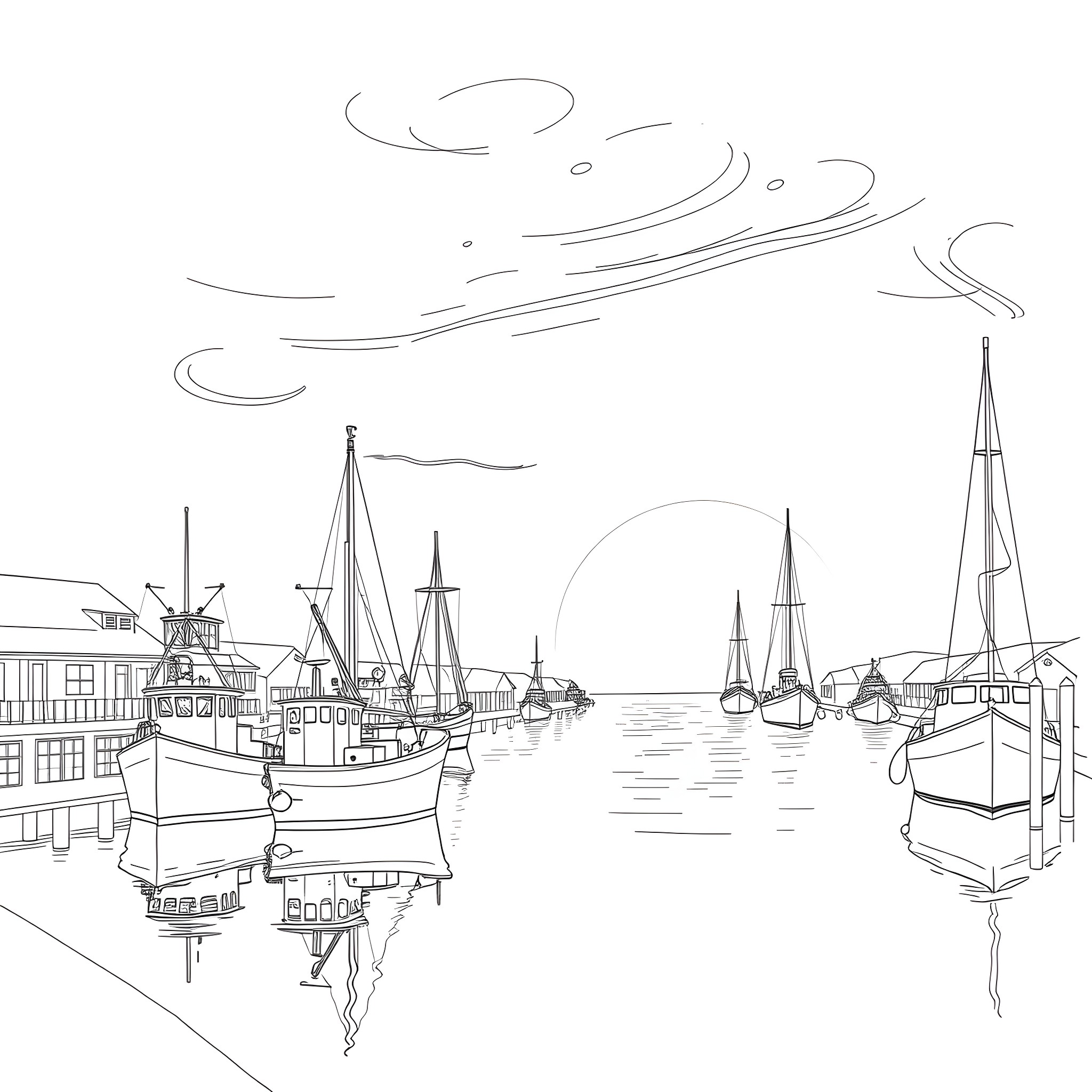 4 Best Harbor Coloring Pages (Free Printable PDFs)