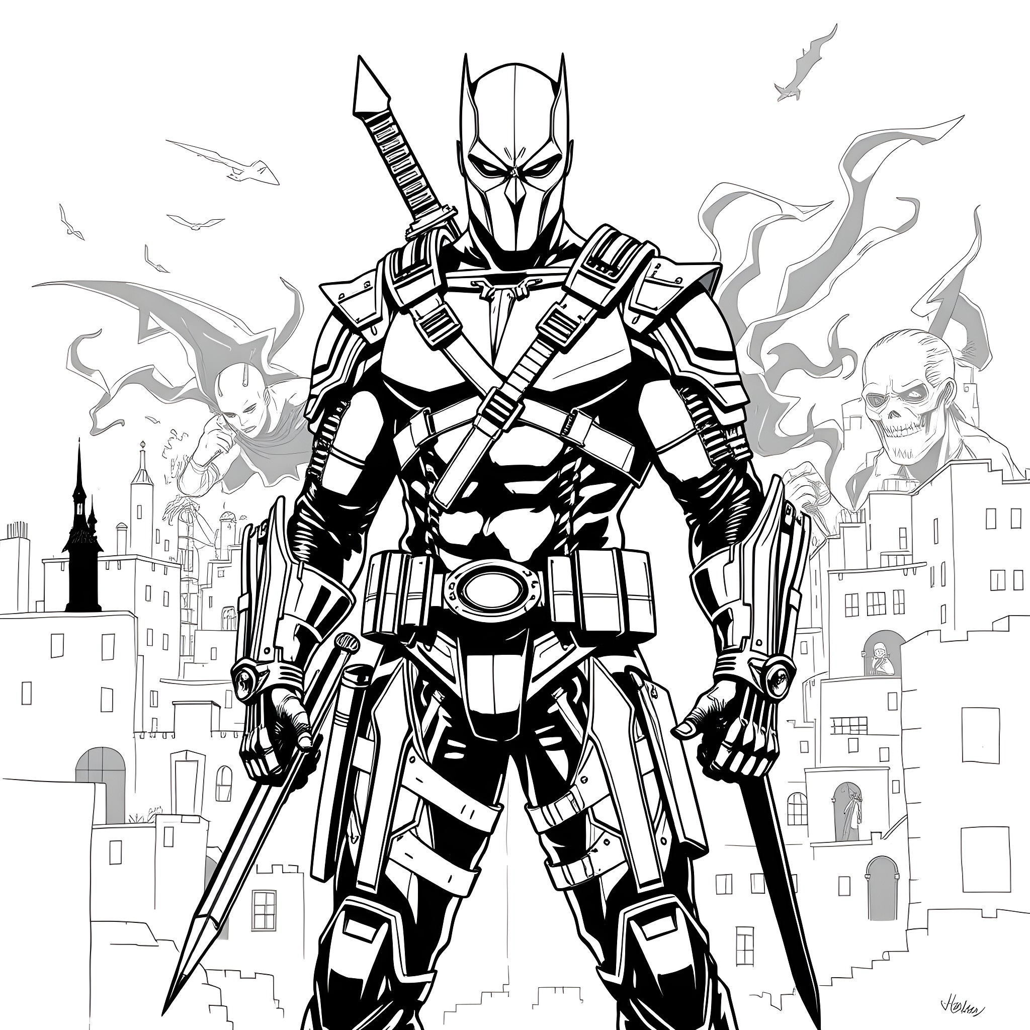 19 Best Deathstroke Coloring Pages (Free Printable PDFs)