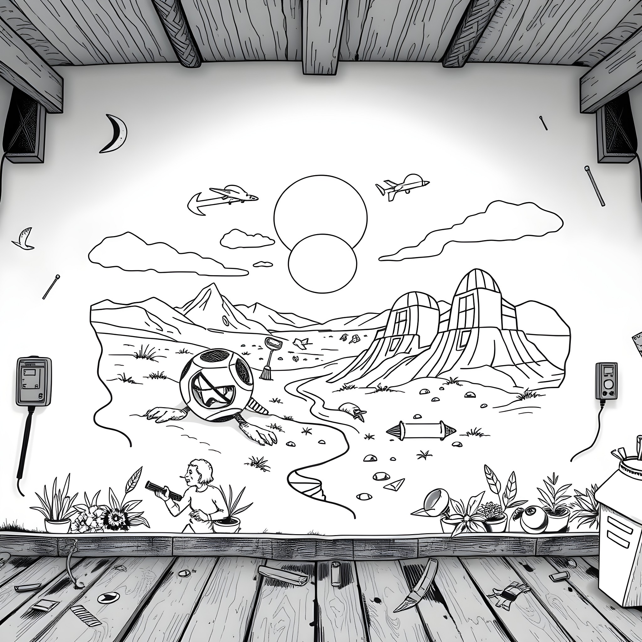 Best Mural Coloring Pages (Free Printable PDF)