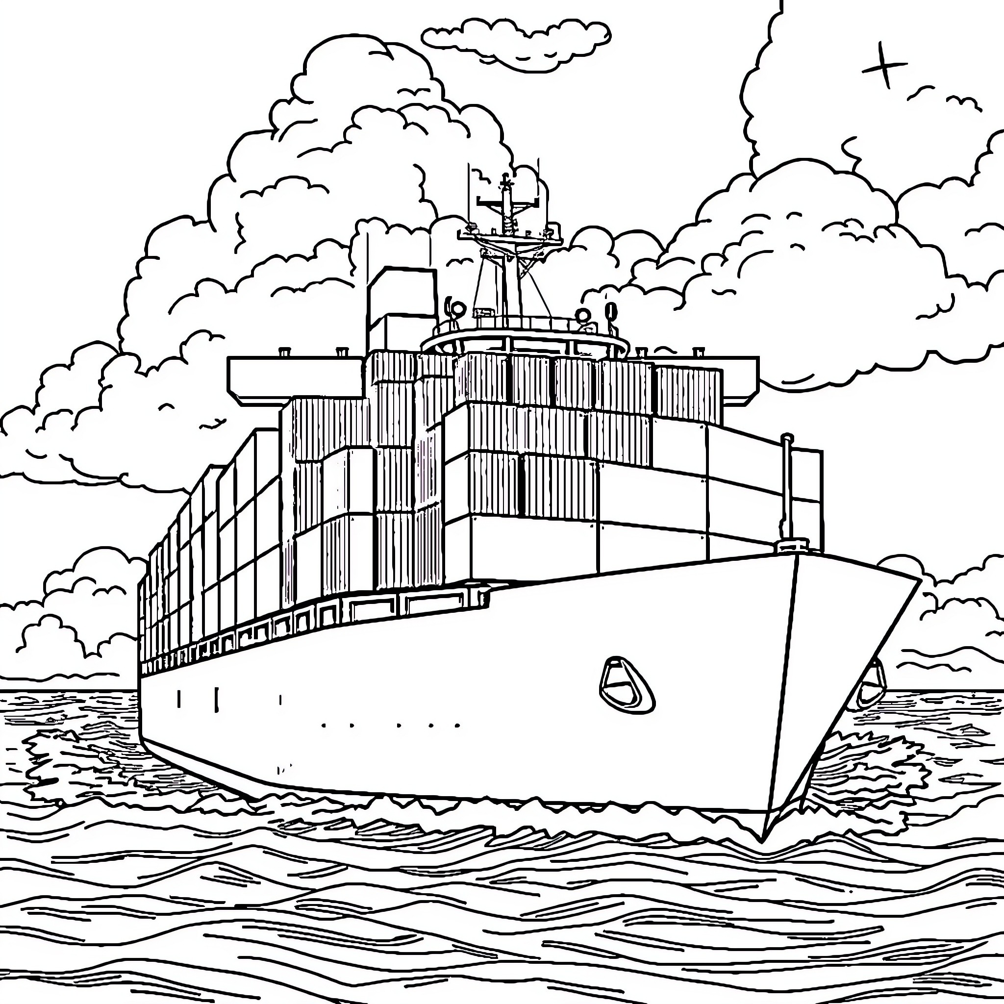 Best Cargo Ship Coloring Pages (Free Printable PDF)