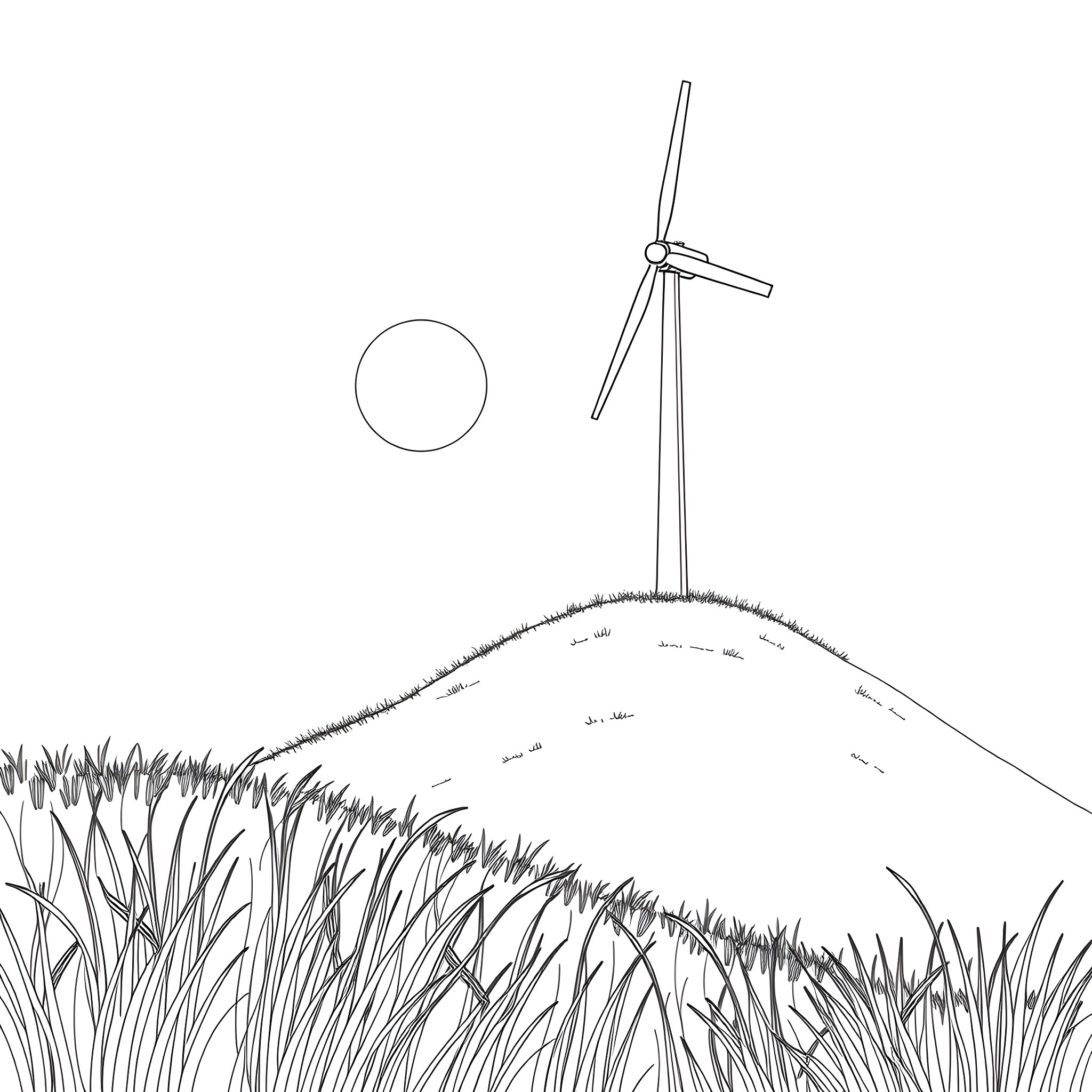 Best Wind Turbine Coloring Pages (Free Printable PDF)