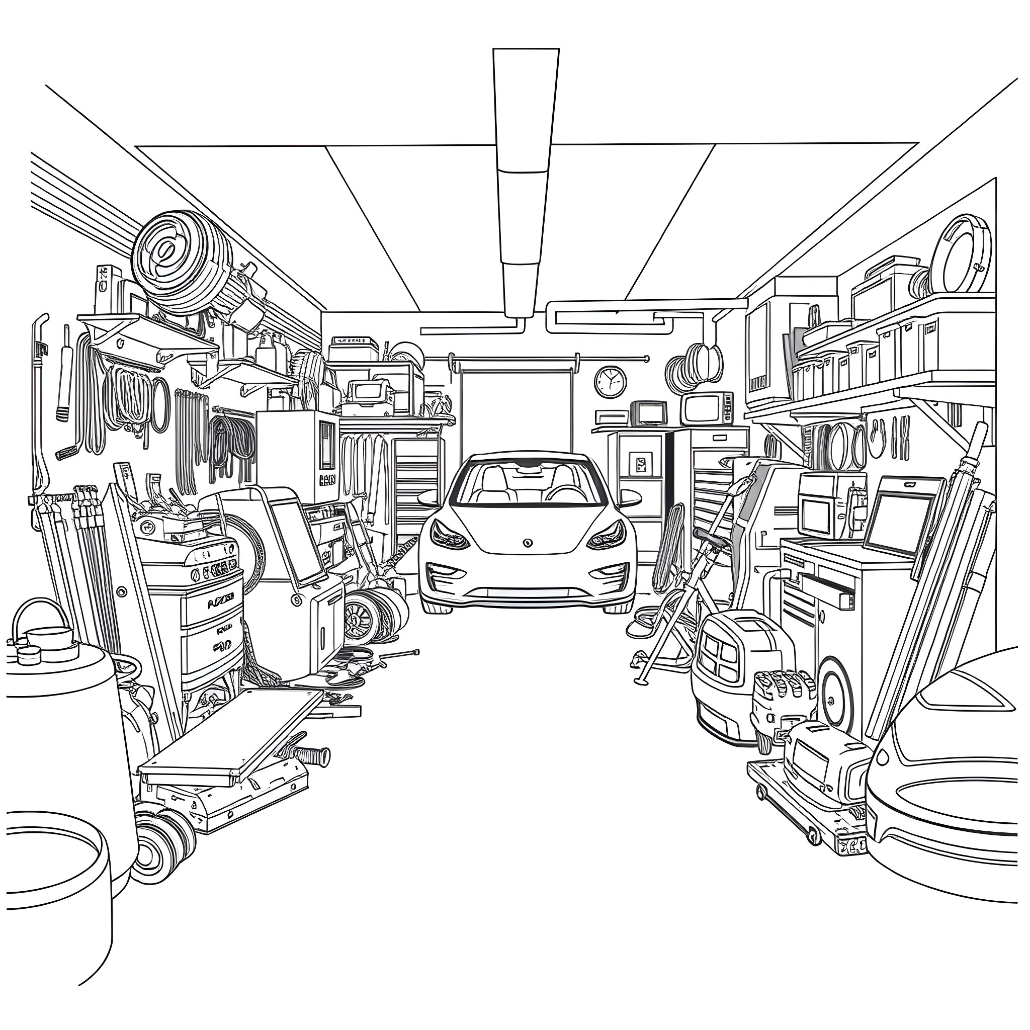 Best Garage Coloring Pages (Free Printable PDF)