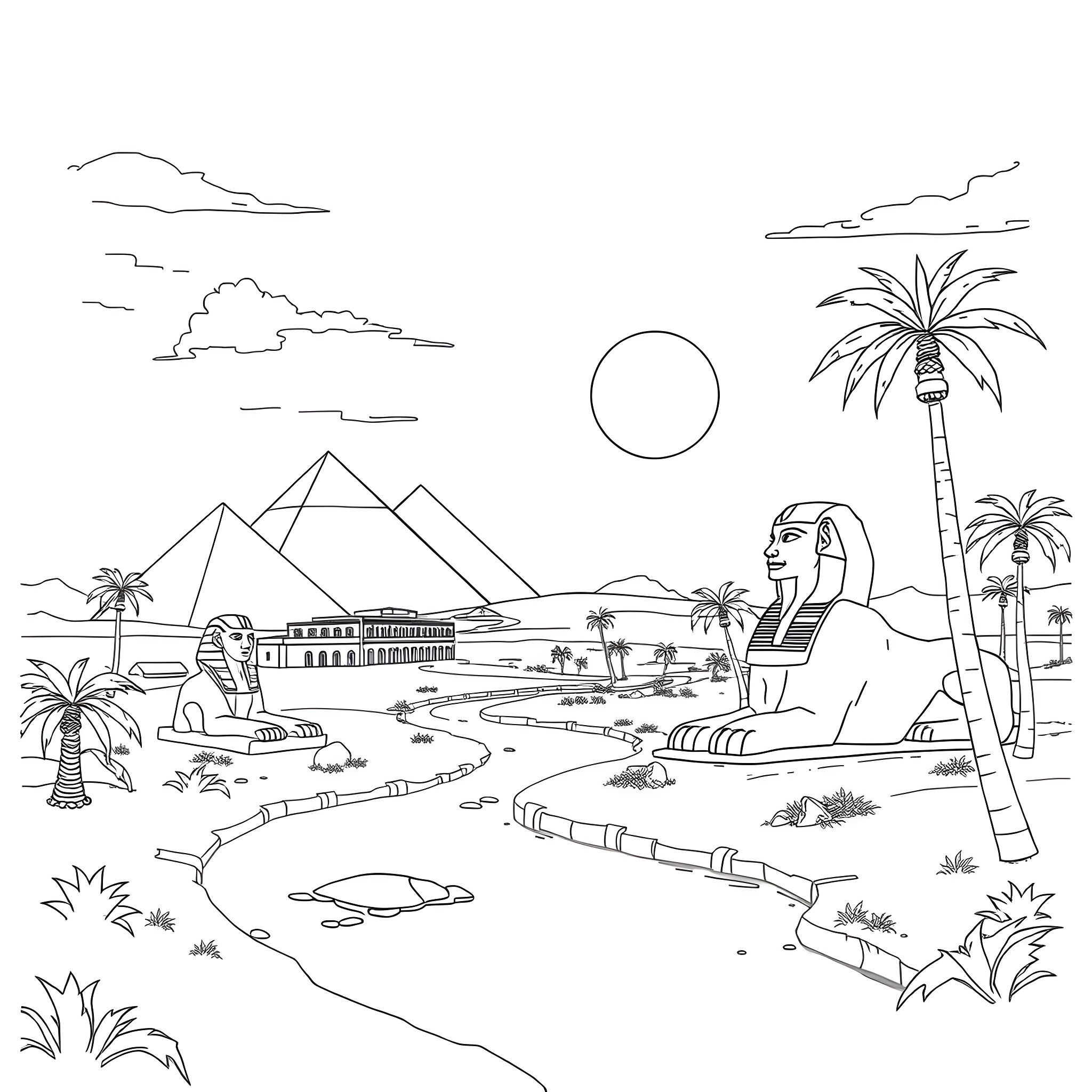 36 Best Pyramid Coloring Pages (Free Printable PDFs)