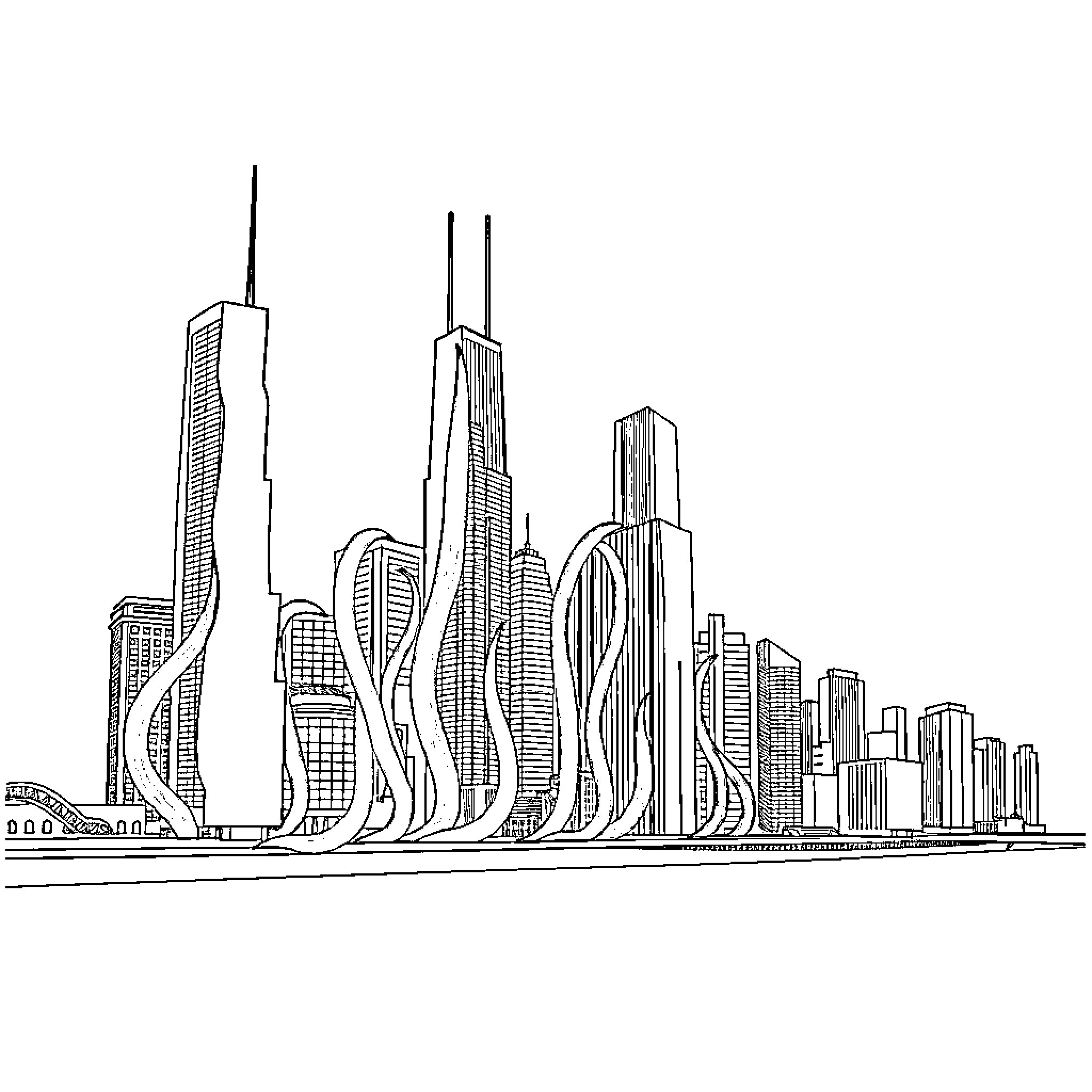 Best Skyline Coloring Pages (Free Printable PDF)