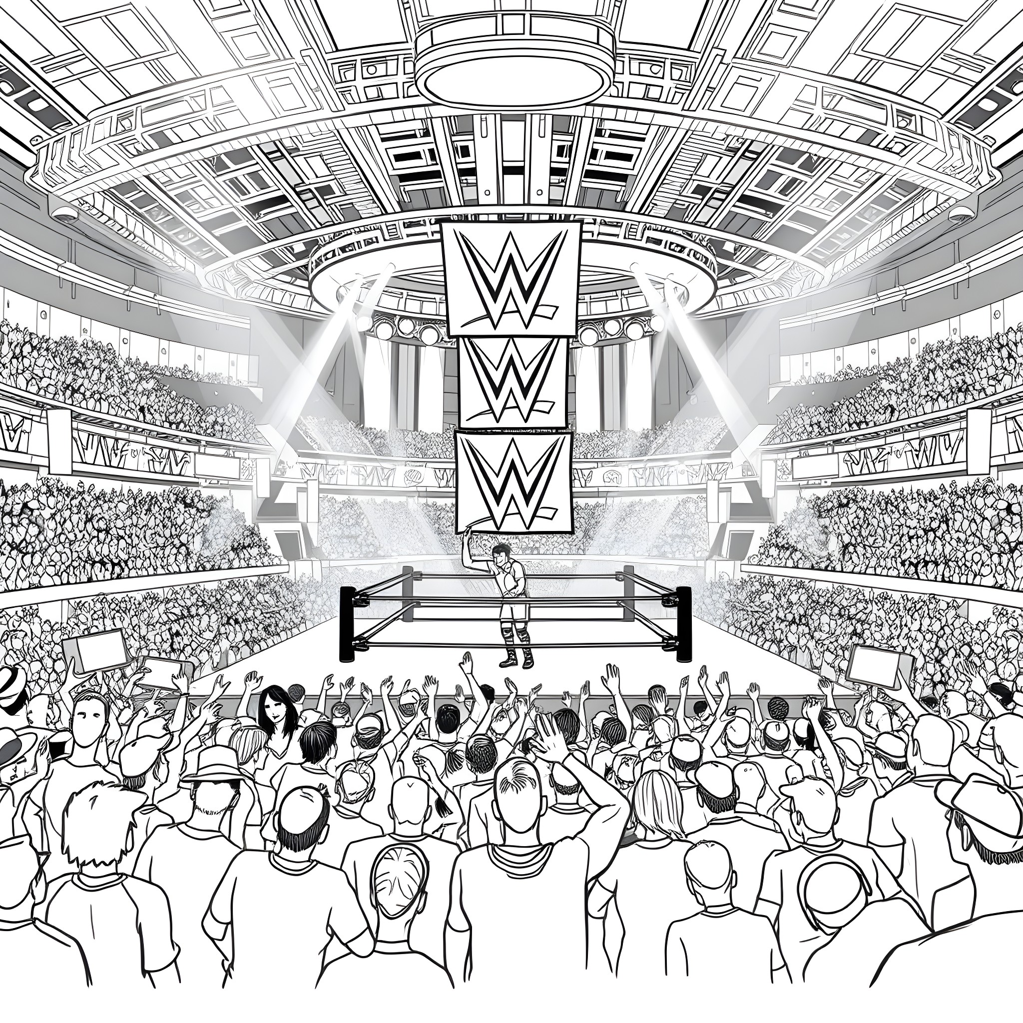 Best Wwe Arena Coloring Pages (Free Printable PDF)
