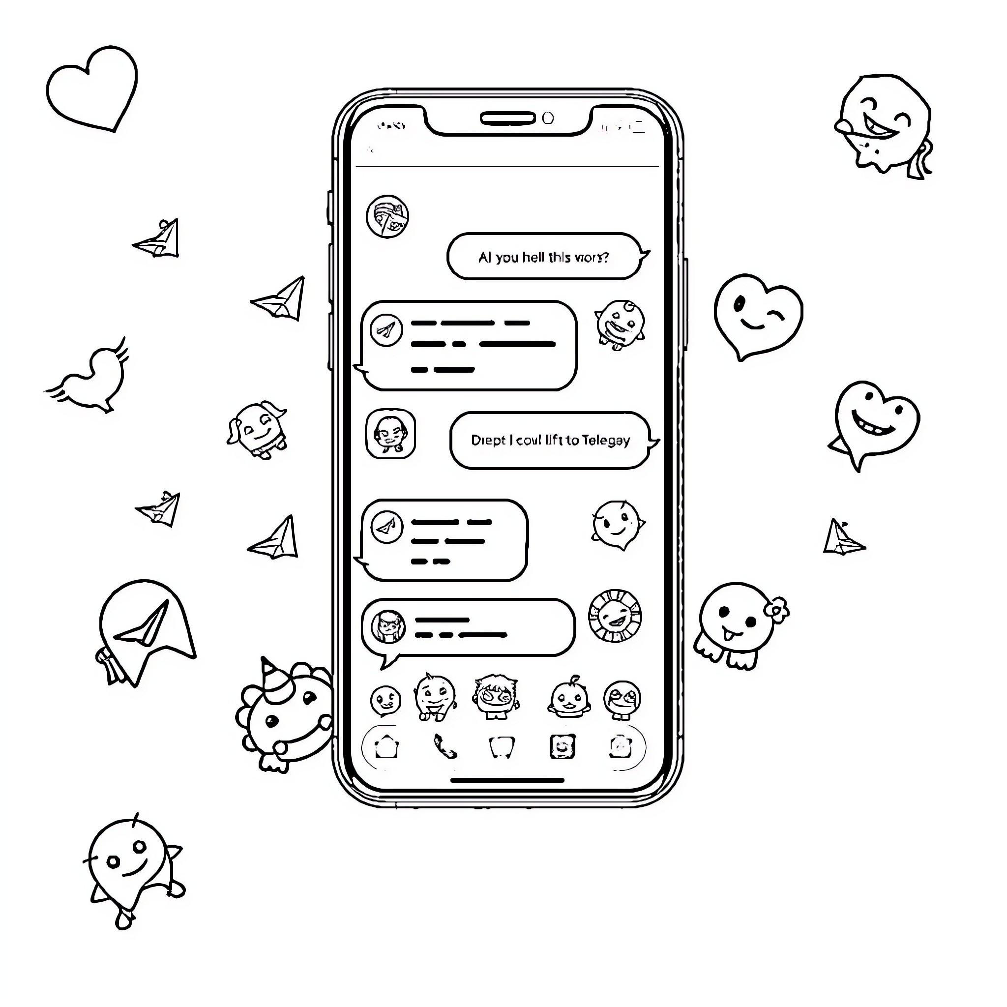 Best Telegram Coloring Pages (Free Printable PDF)