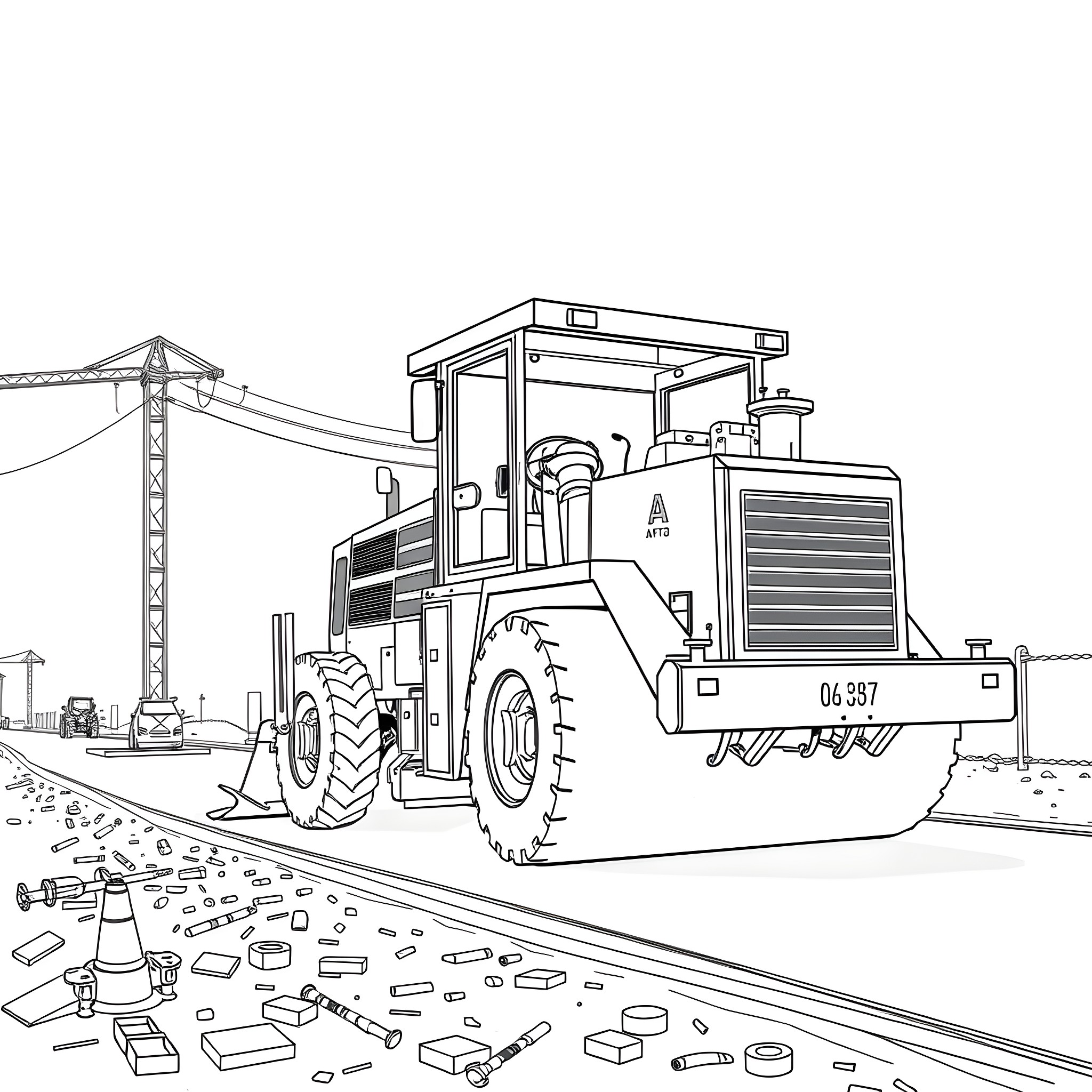 Best Asphalt Paver Coloring Pages (Free Printable PDF)