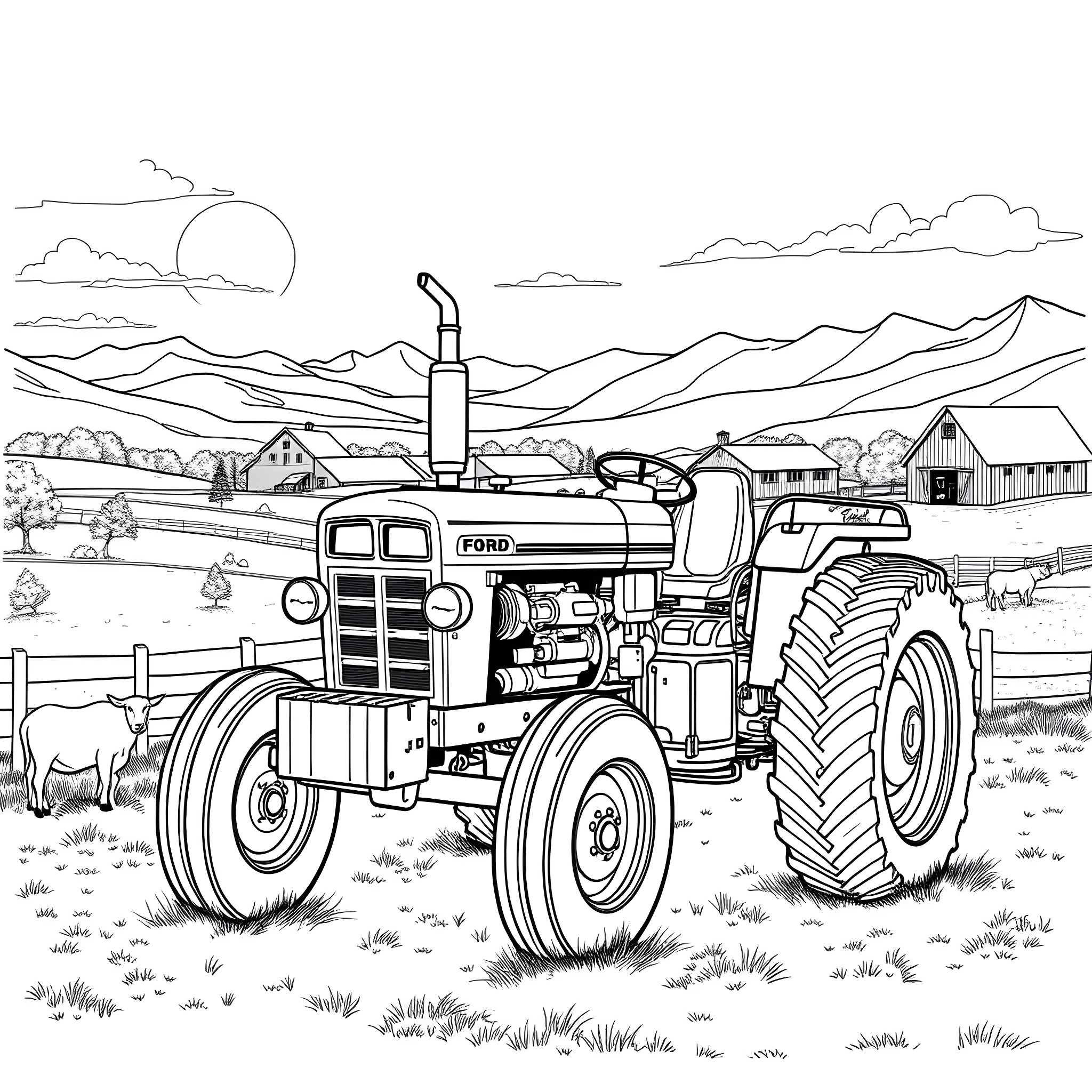 Best Ford Tractor Coloring Pages (Free Printable PDF)