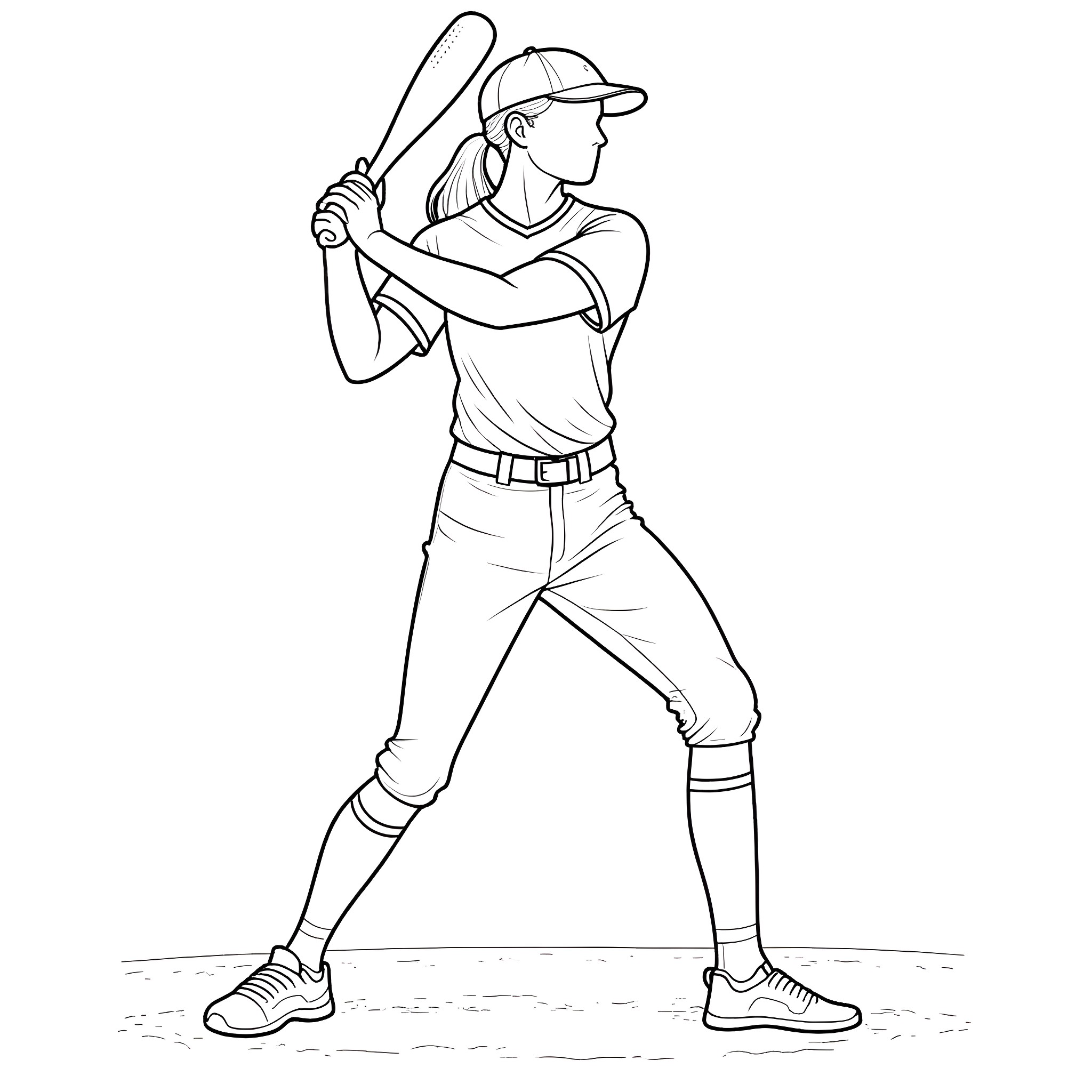 1 Best Softball Player Coloring Pages (Free Printable PDFs)