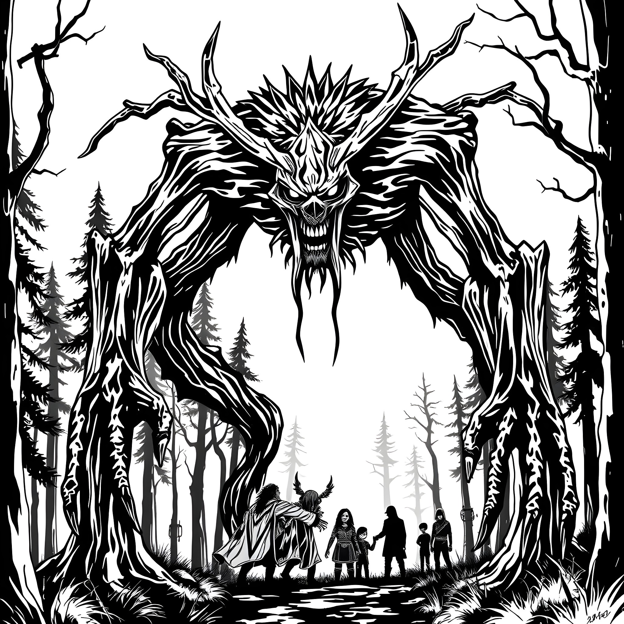 Best Wendigo Coloring Pages (Free Printable PDF)