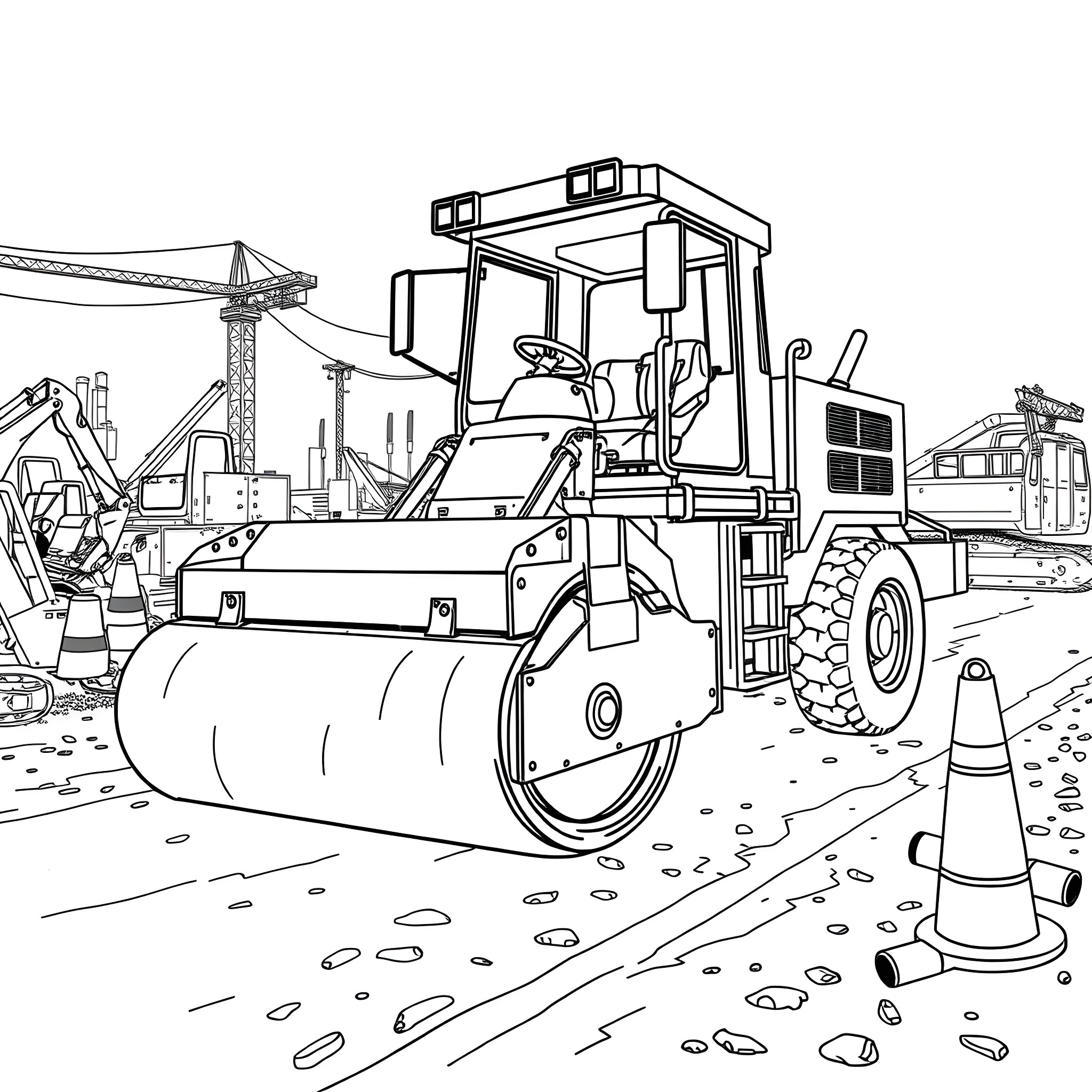 37 Best Asphalt Paver Coloring Pages (Free Printable PDFs)