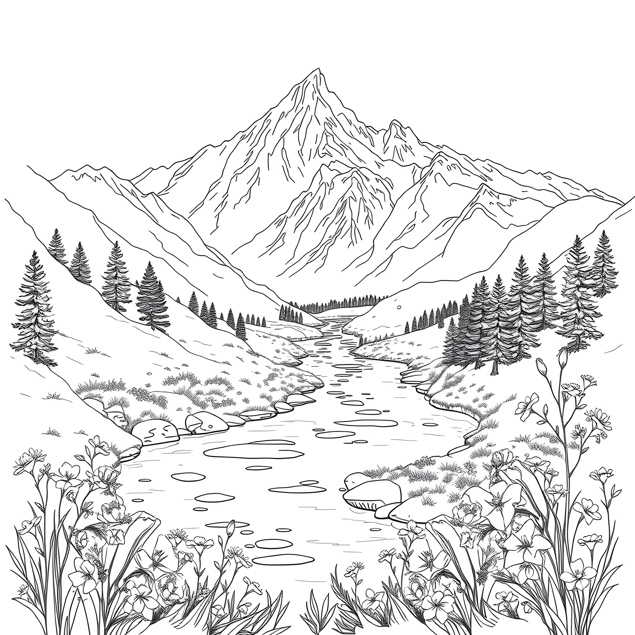 Best Mountain Coloring Pages (Free Printable PDF)