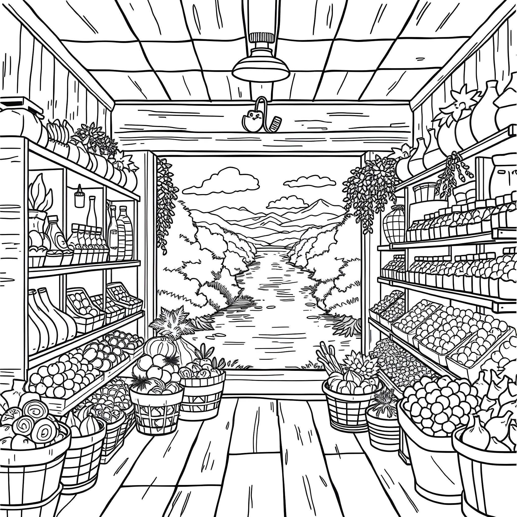 10 Best Grocery Store Coloring Pages (Free Printable PDFs)