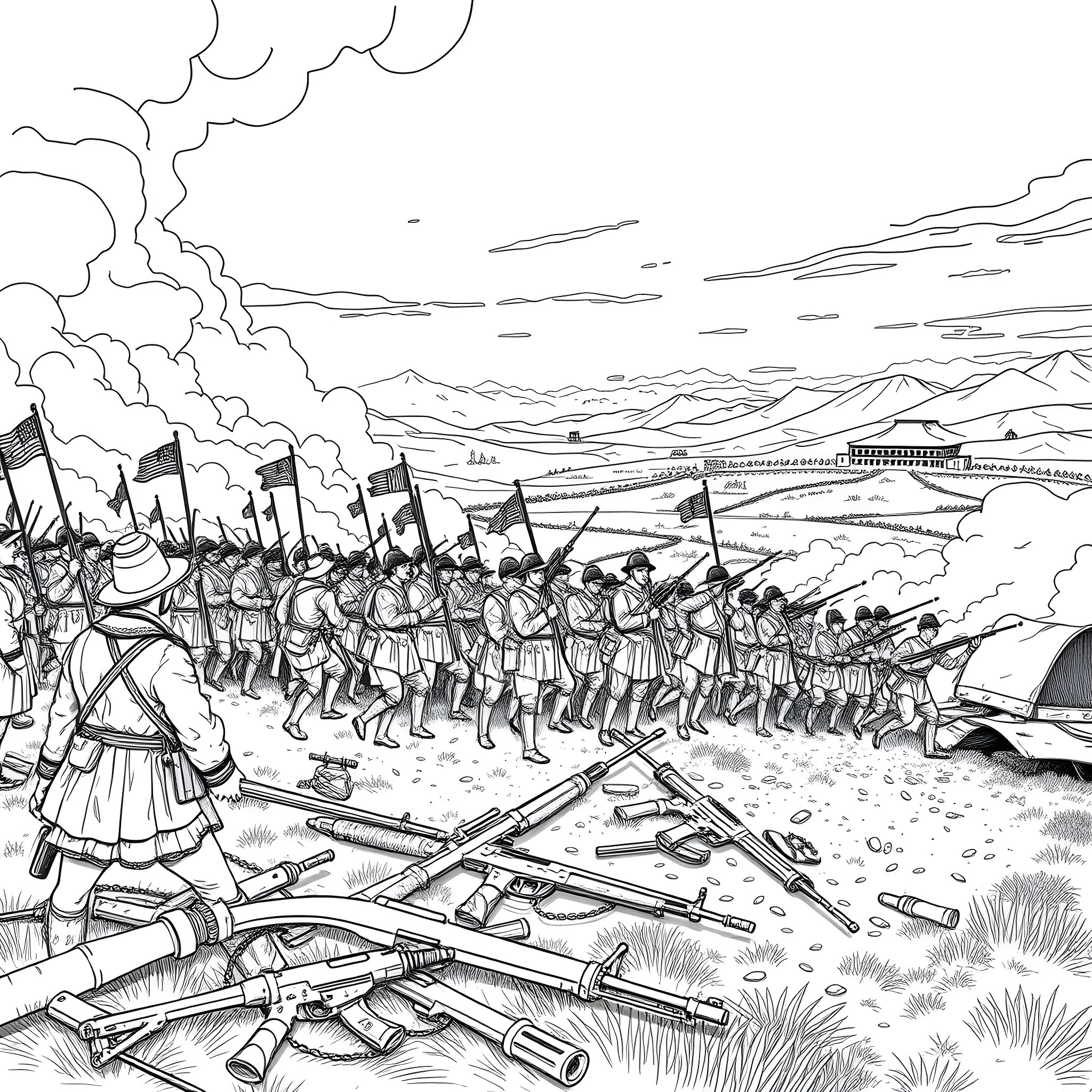 Best Battle Coloring Pages (Free Printable PDF)