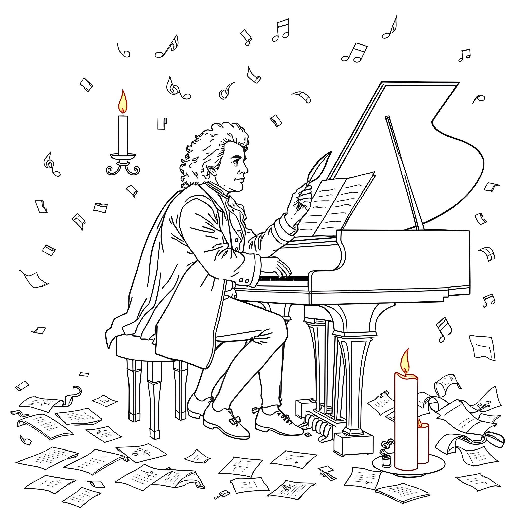 Best Mozart Coloring Pages (Free Printable PDF)