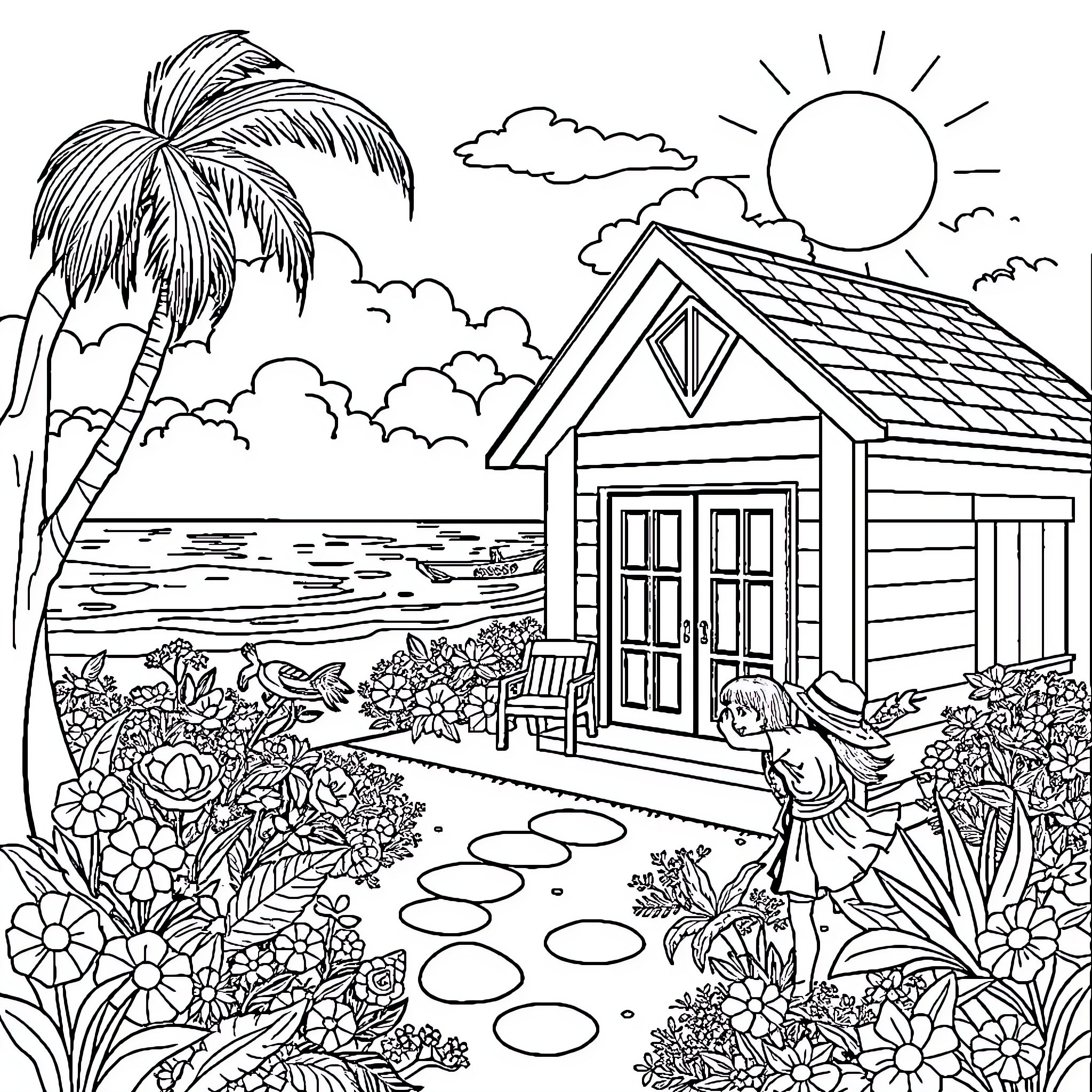 8 Best Beach House Coloring Pages (Free Printable PDFs)