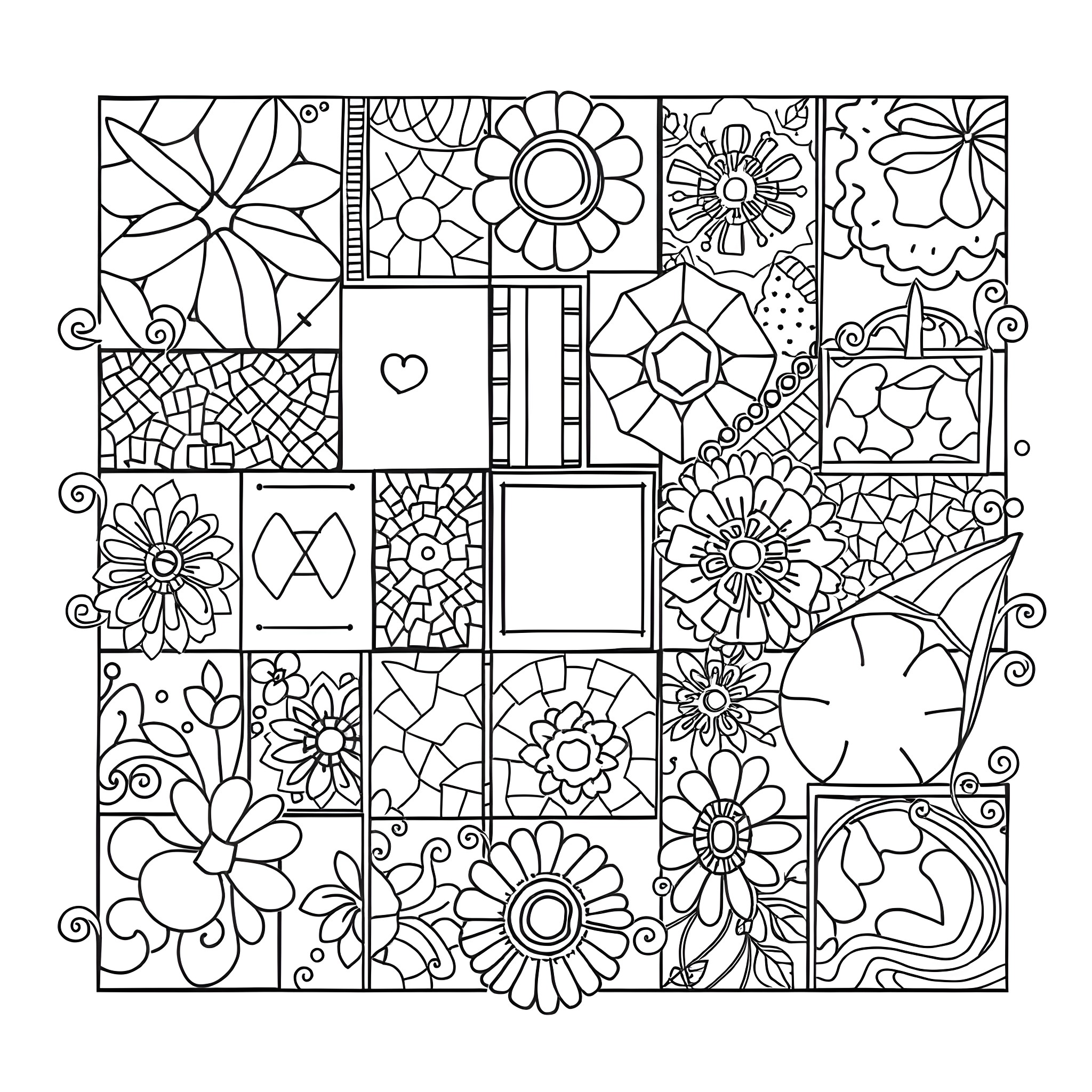 120 Best Patchwork Coloring Pages (Free Printable PDFs)
