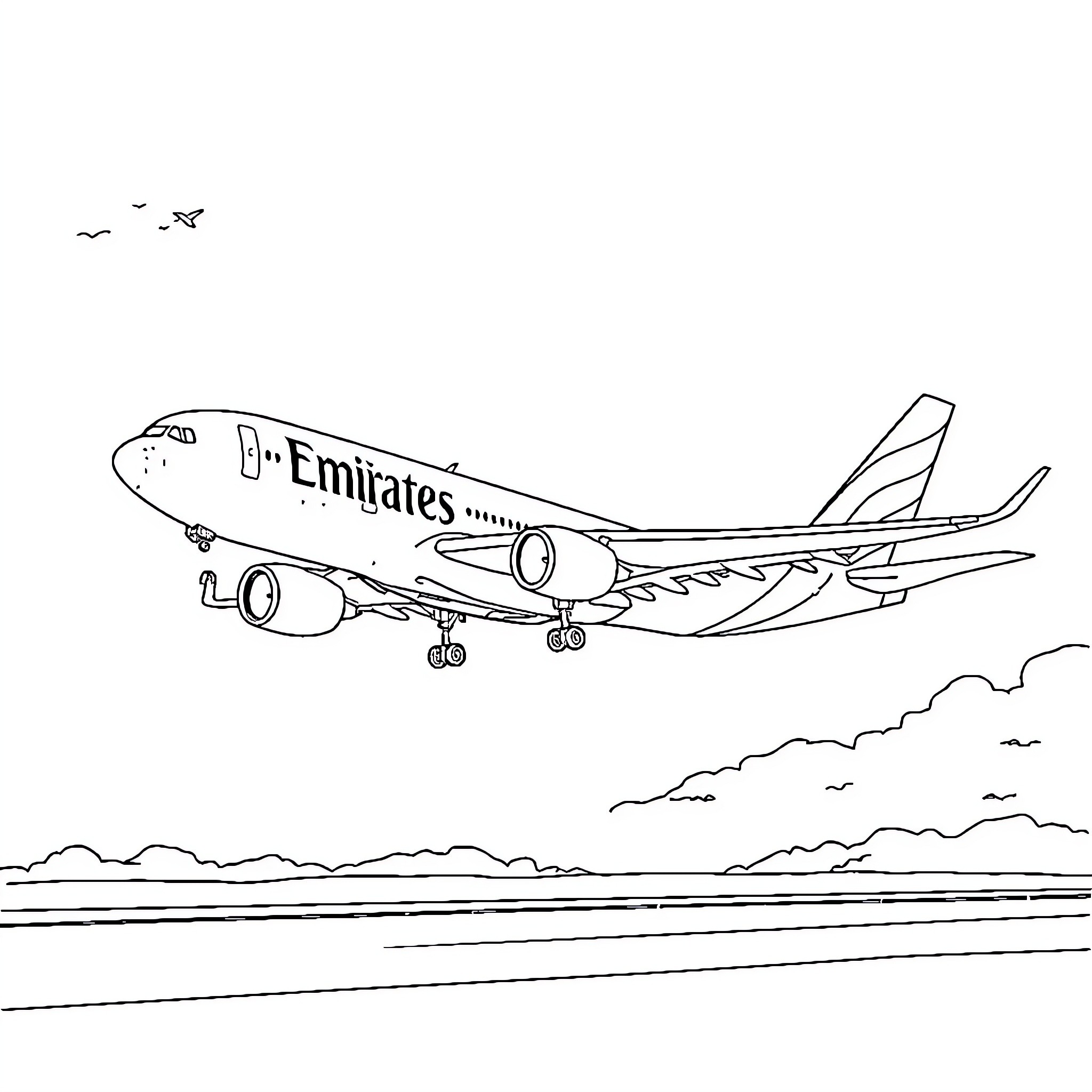 Best Emirates Plane Coloring Pages (Free Printable PDF)