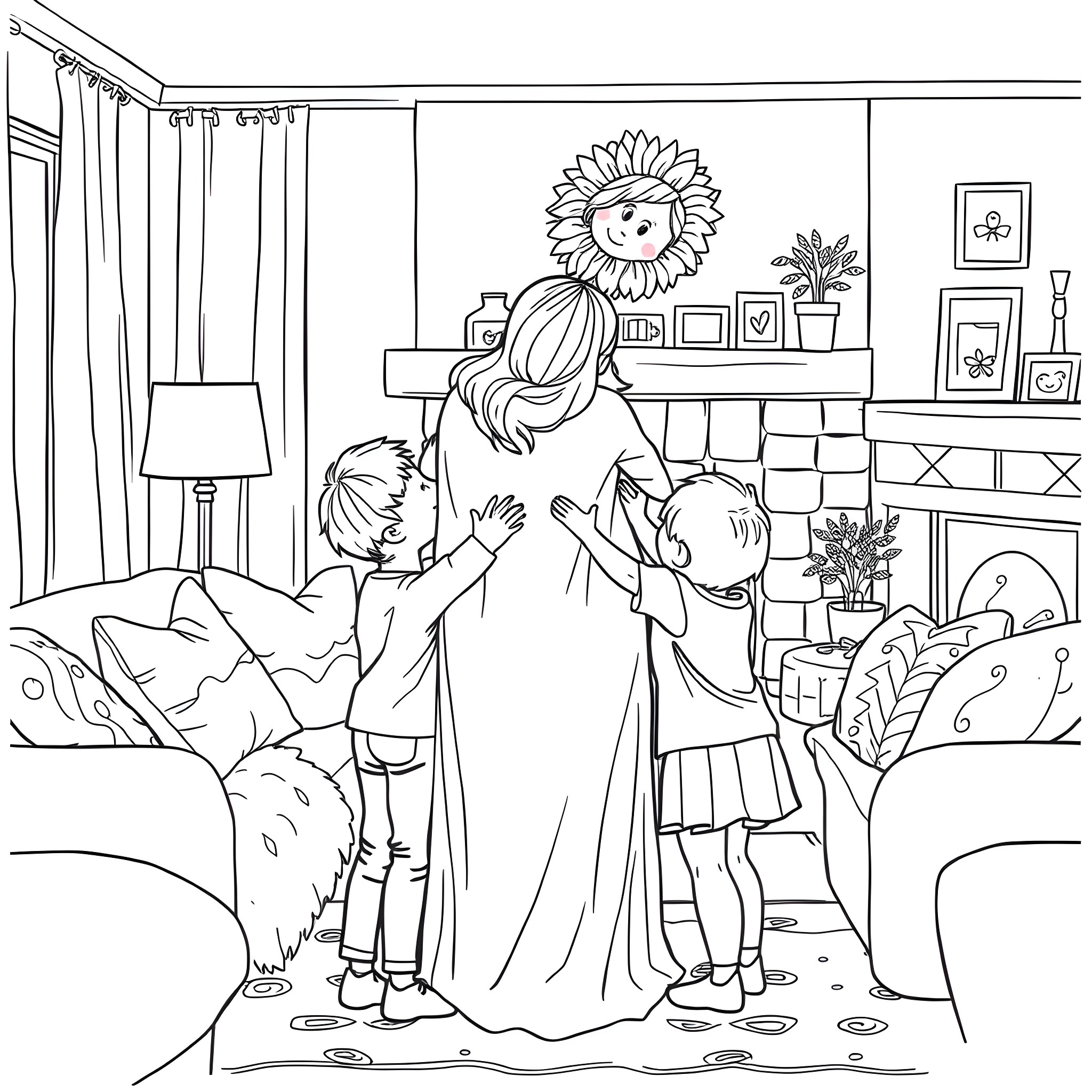 Best Mom Coloring Pages (Free Printable PDF)