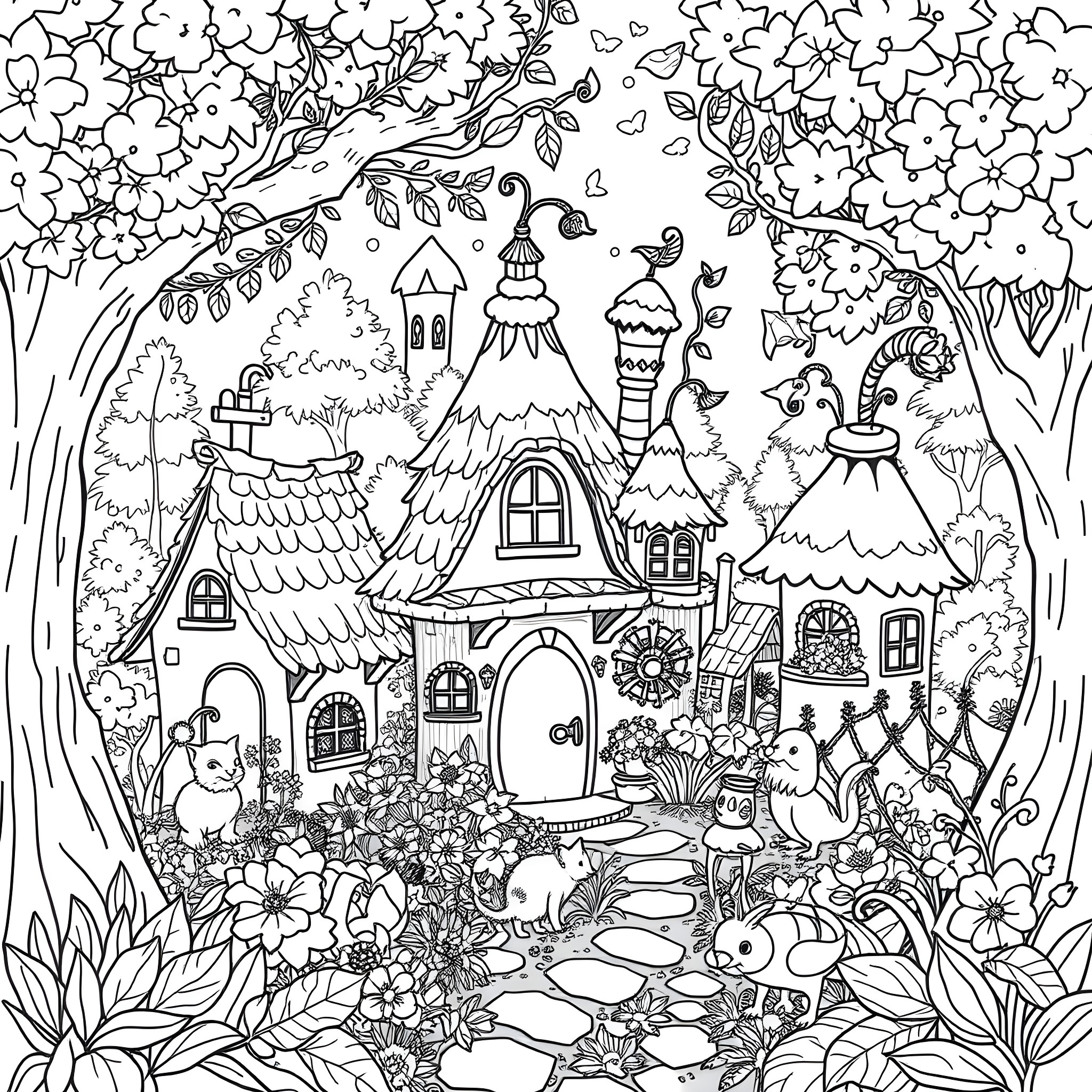 Best Cottage Coloring Pages (Free Printable PDF)