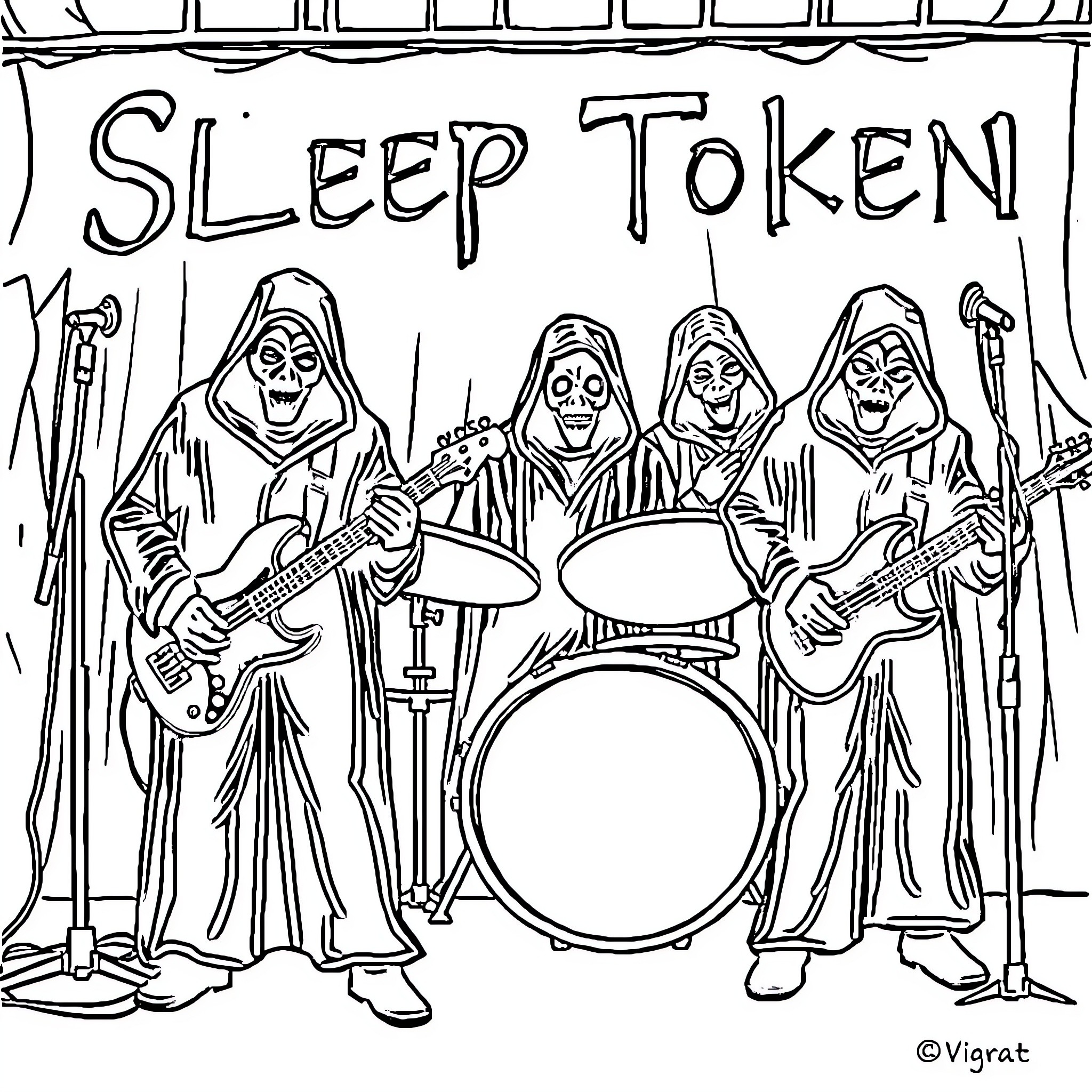 Best Sleep Token Coloring Pages (Free Printable PDF)