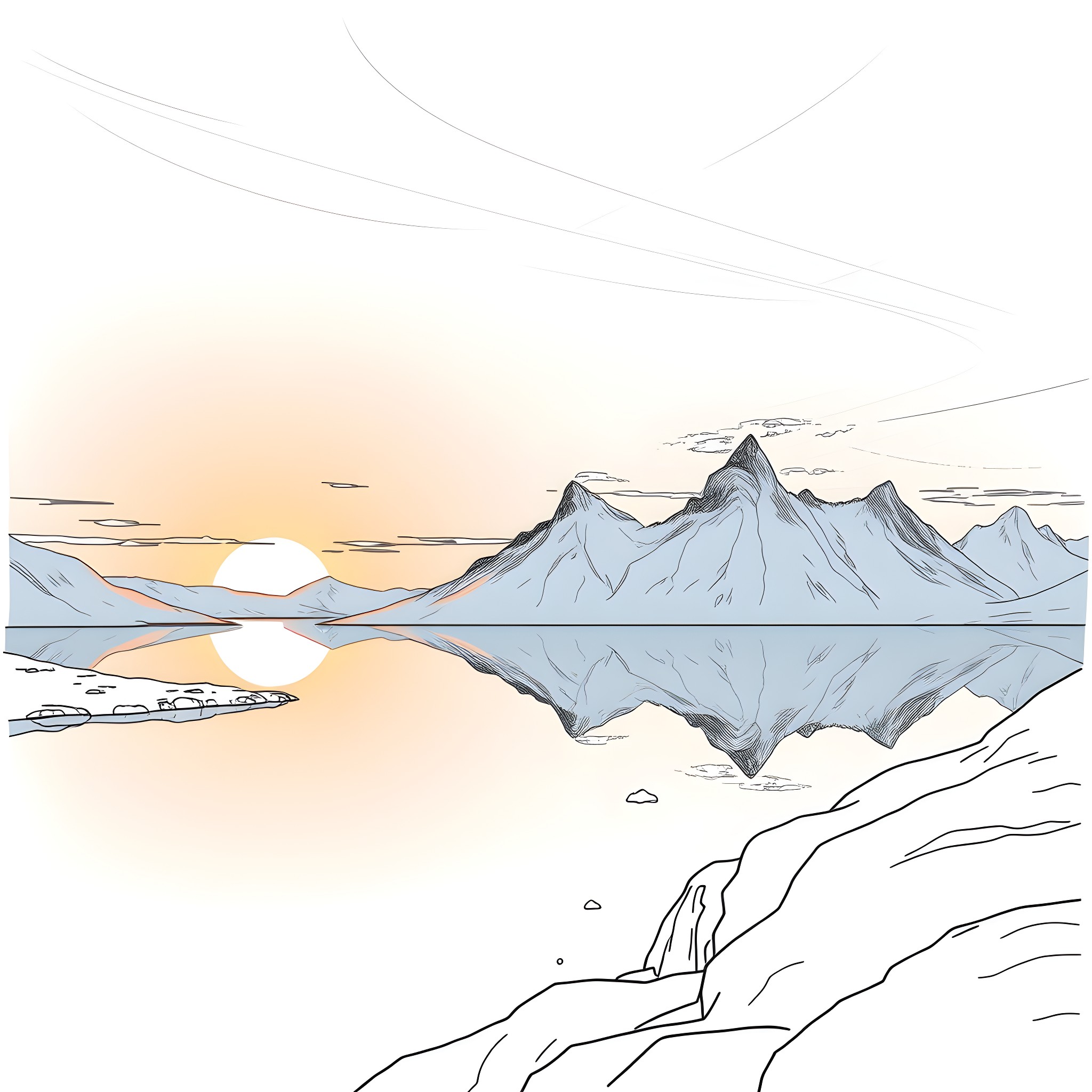 109 Best Sunset Coloring Pages (Free Printable PDFs)