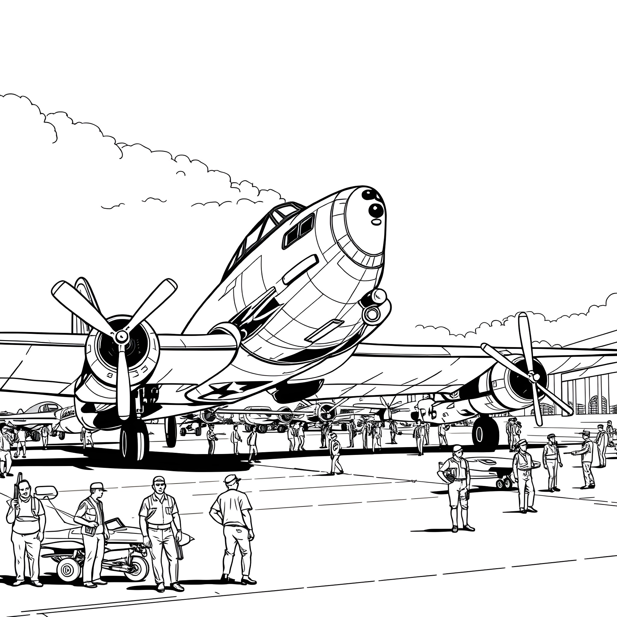 2 Best B-17 Coloring Pages (Free Printable PDFs)