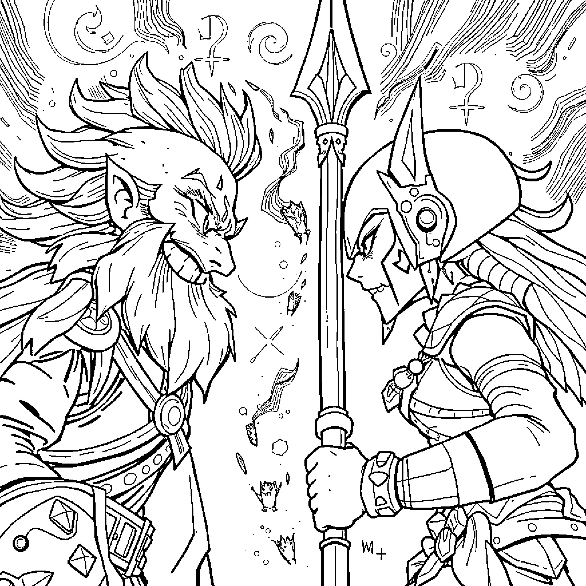 Best Sans vs Undyne Coloring Pages (Free Printable PDF)