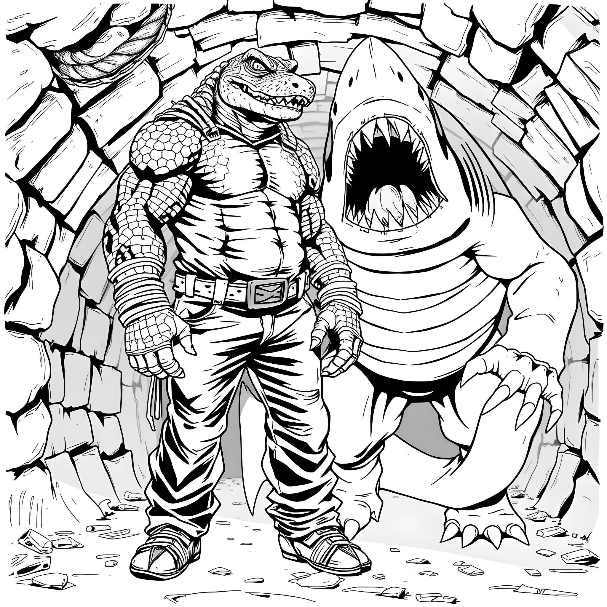 47 Best Killer Croc Coloring Pages (Free Printable PDFs)