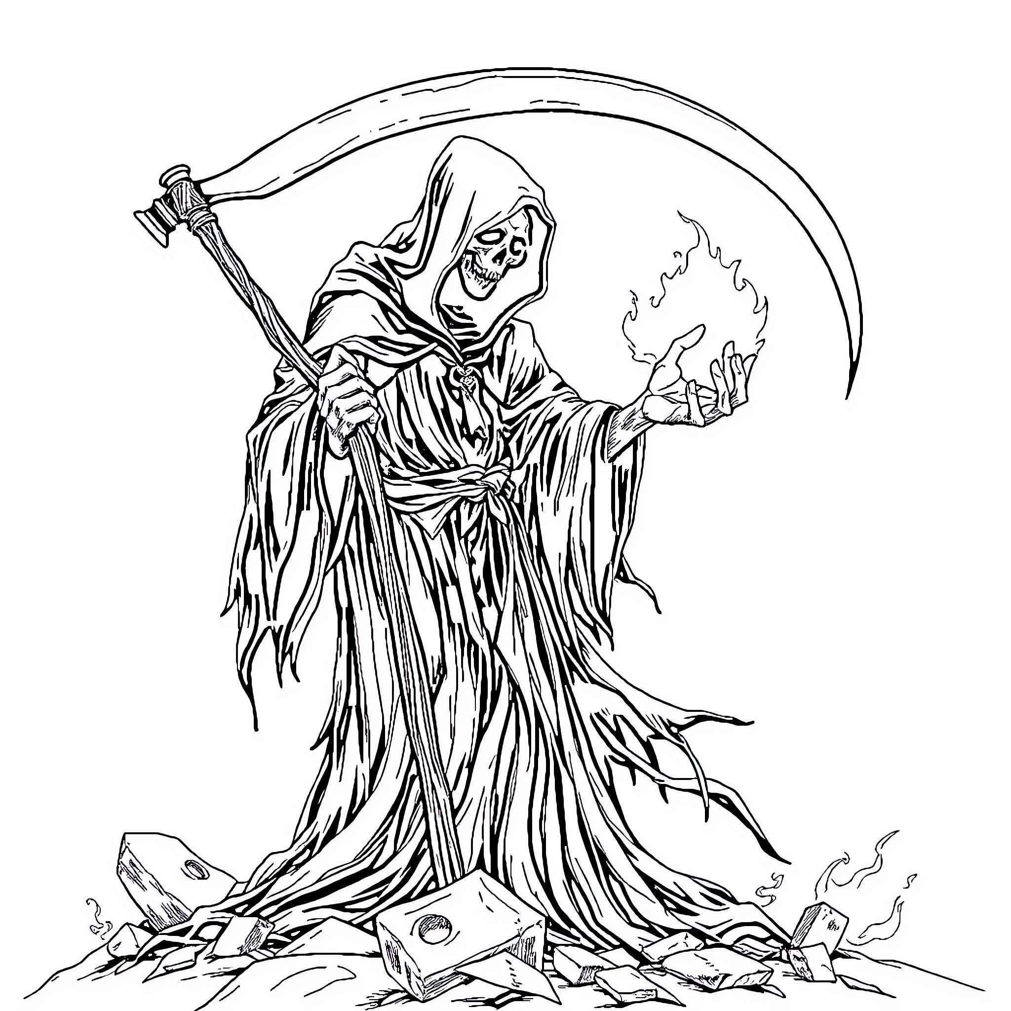 Best Grim Reaper Coloring Pages (Free Printable PDF)