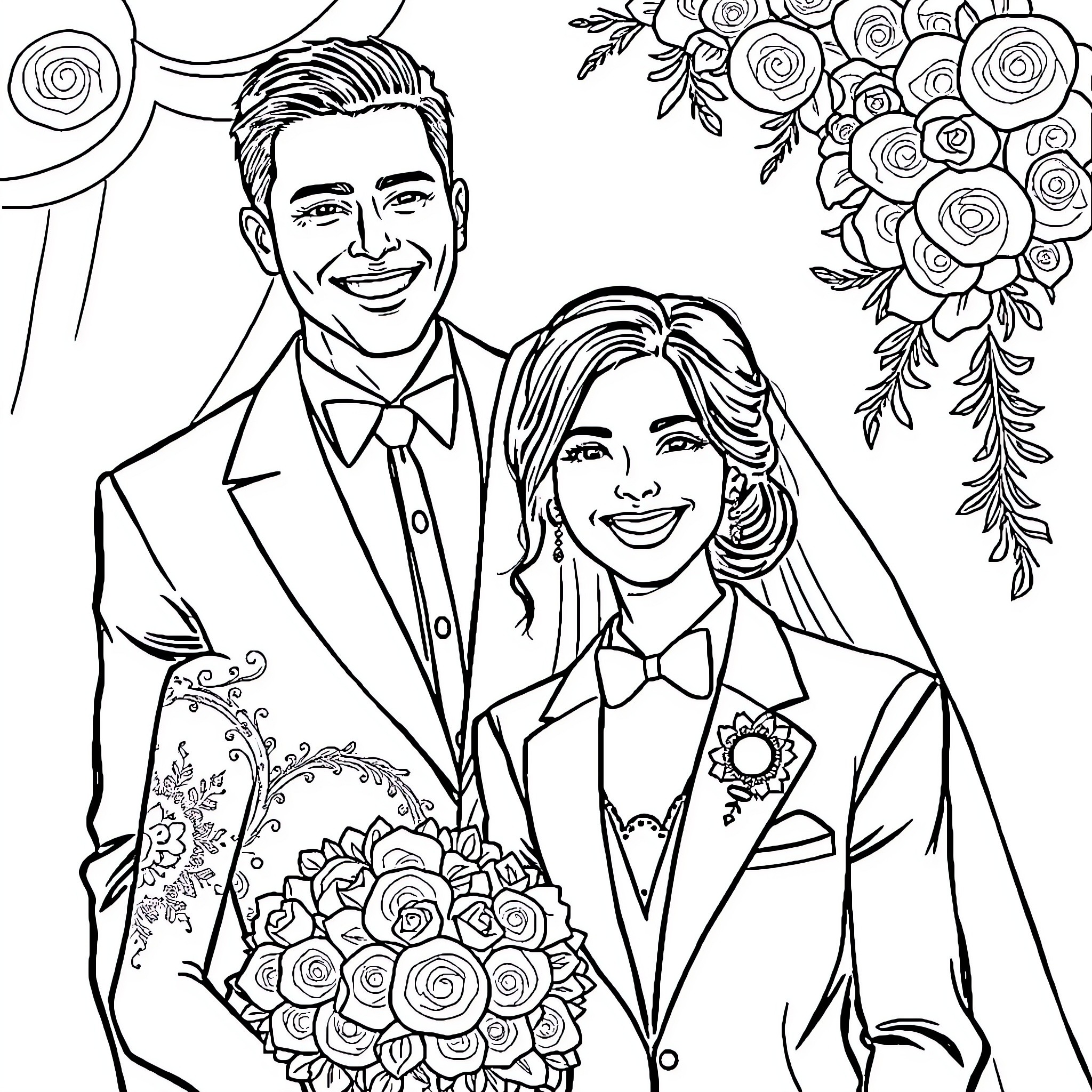 Best Wedding Coloring Pages (Free Printable PDF)