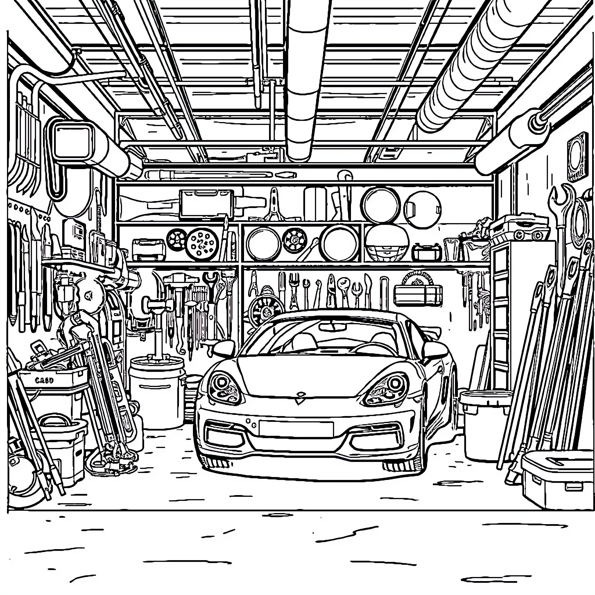 10 Best Garage Coloring Pages (Free Printable PDFs)