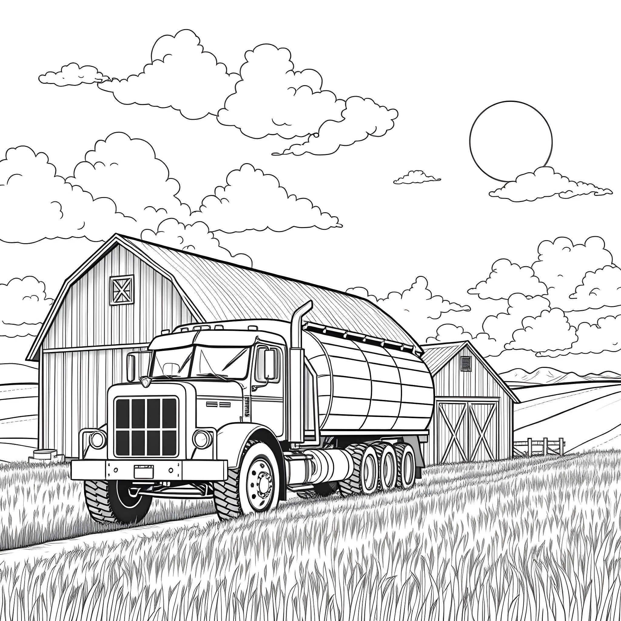 Best Grain Truck Coloring Pages (Free Printable PDF)