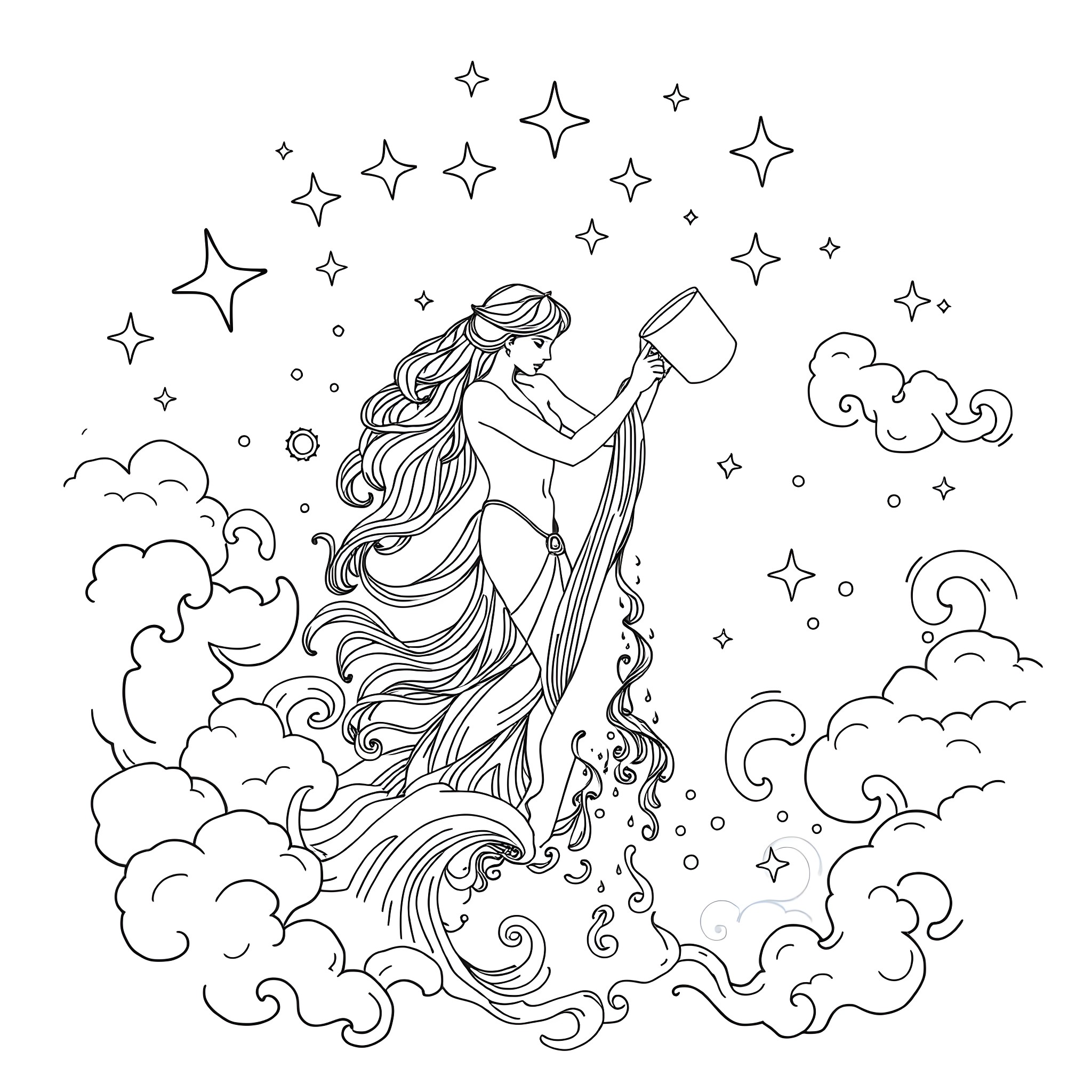 Best Aquarius Coloring Pages (Free Printable PDF)