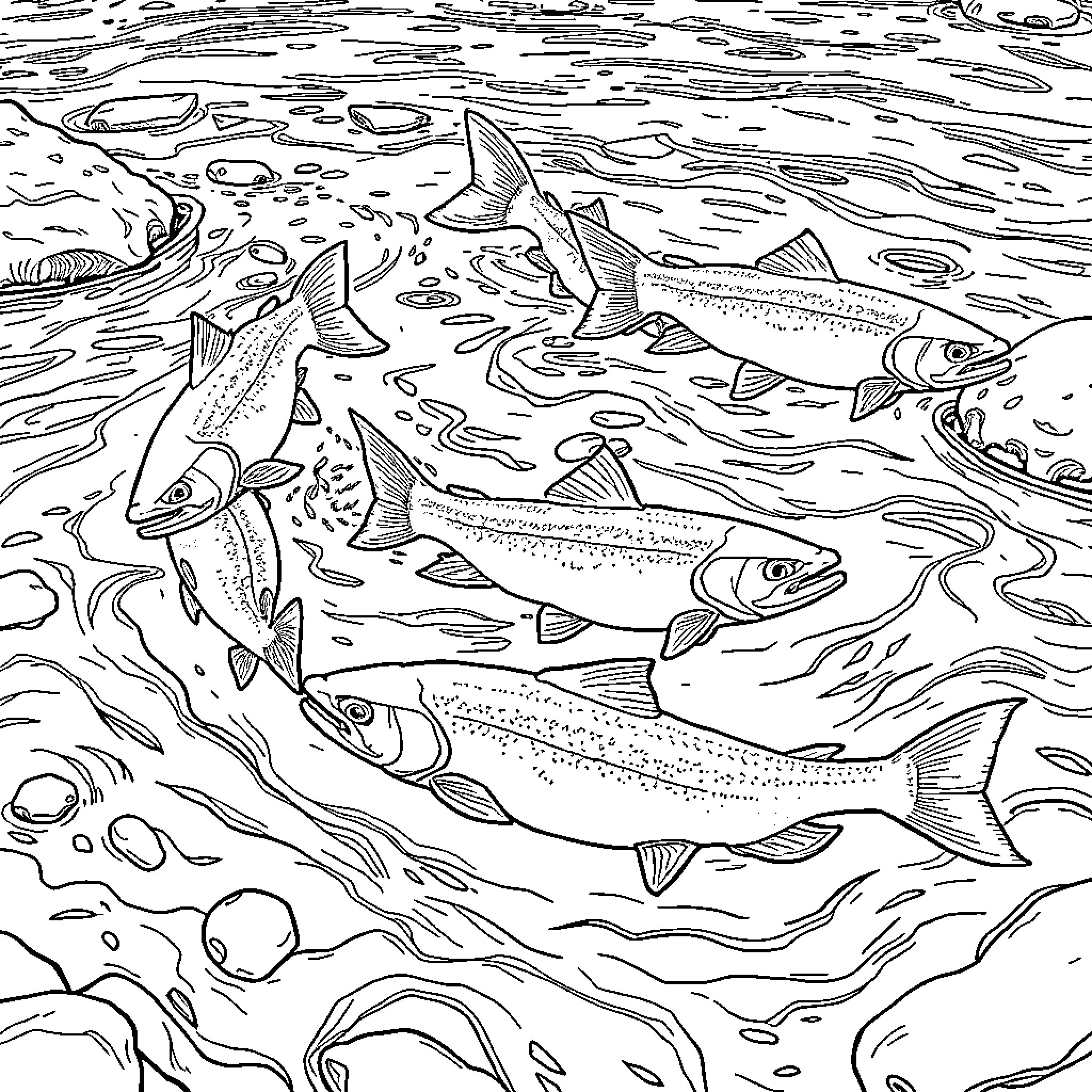 Best Salmon Coloring Pages (Free Printable PDF)