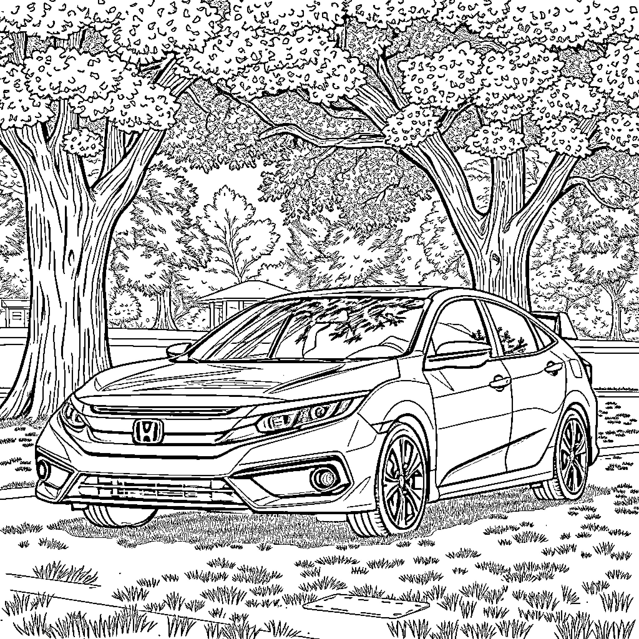 Best Honda Civic Coloring Pages (Free Printable PDF)