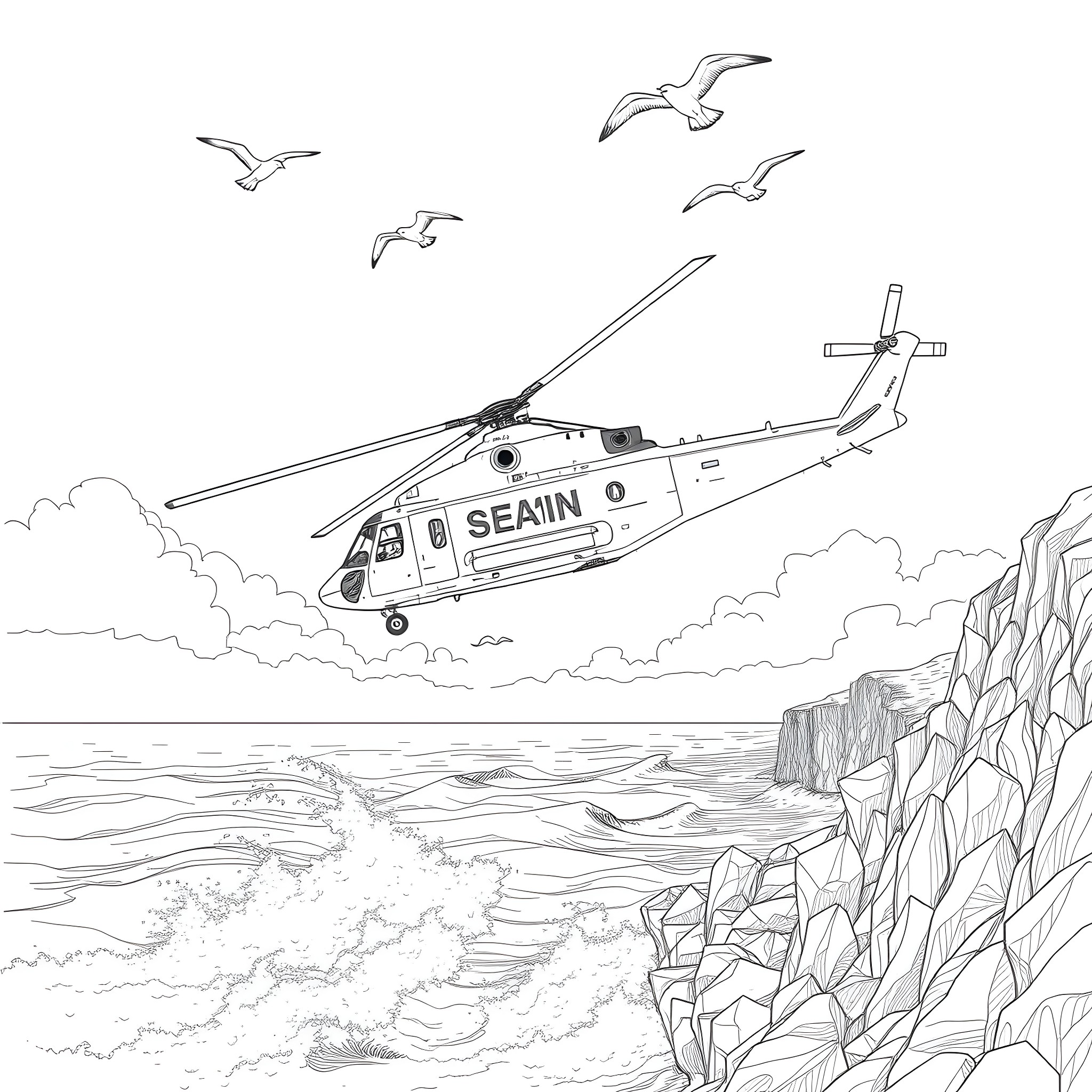 Best Helicopter Coloring Pages (Free Printable PDF)