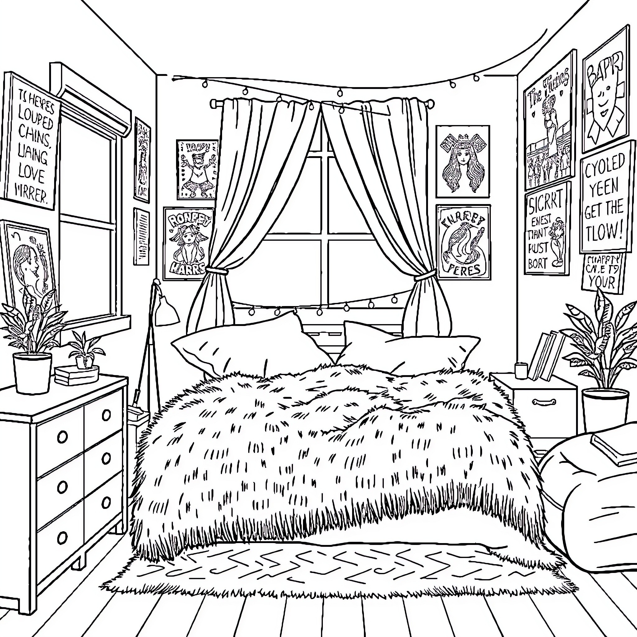 1 Best Teen Bedroom Coloring Pages (Free Printable PDFs)