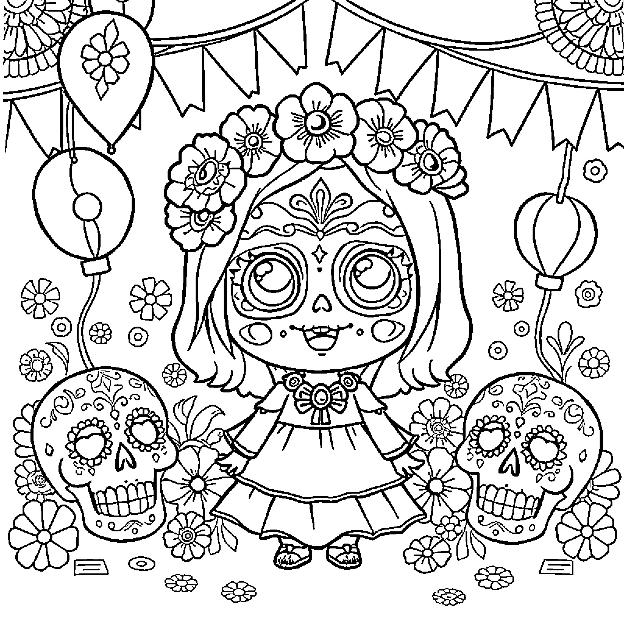 Best Dia de los Muertos Coloring Pages (Free Printable PDF)