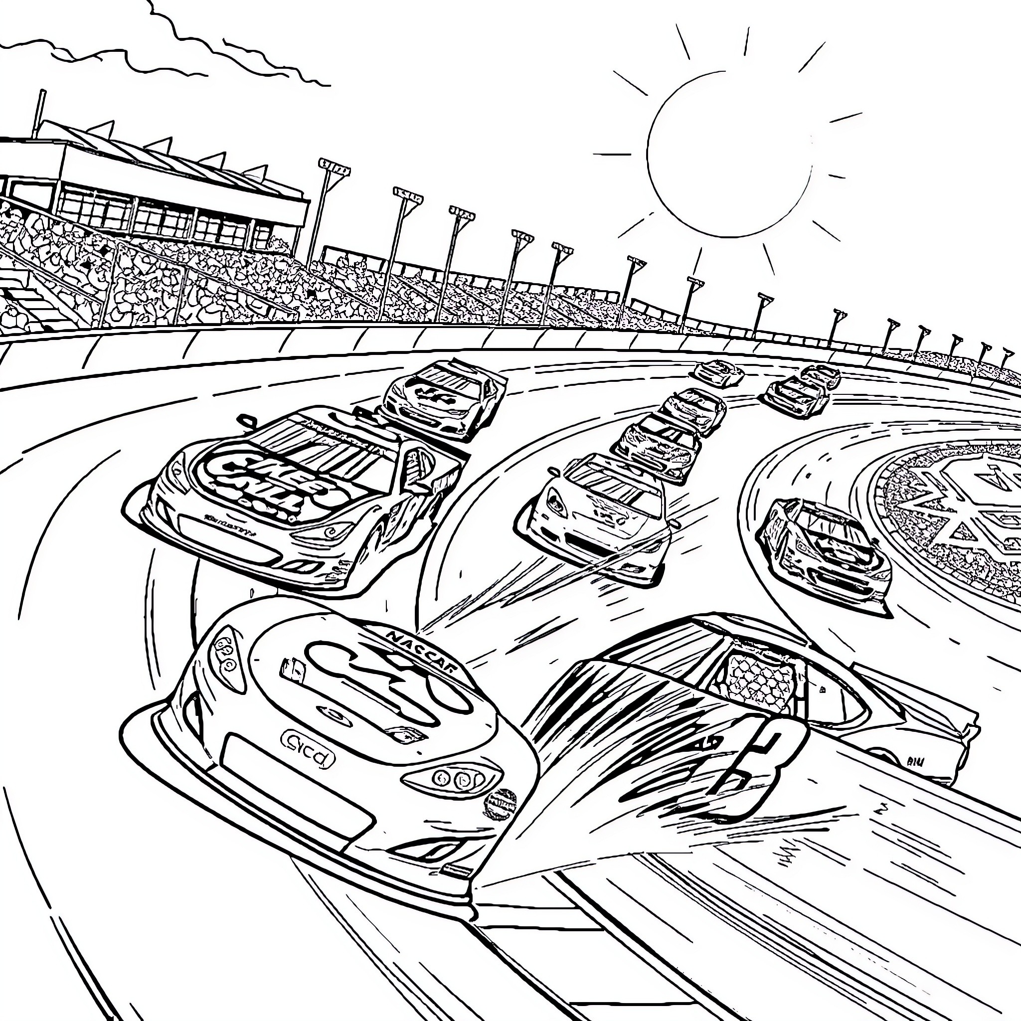 Best Nascar Coloring Pages (Free Printable PDF)
