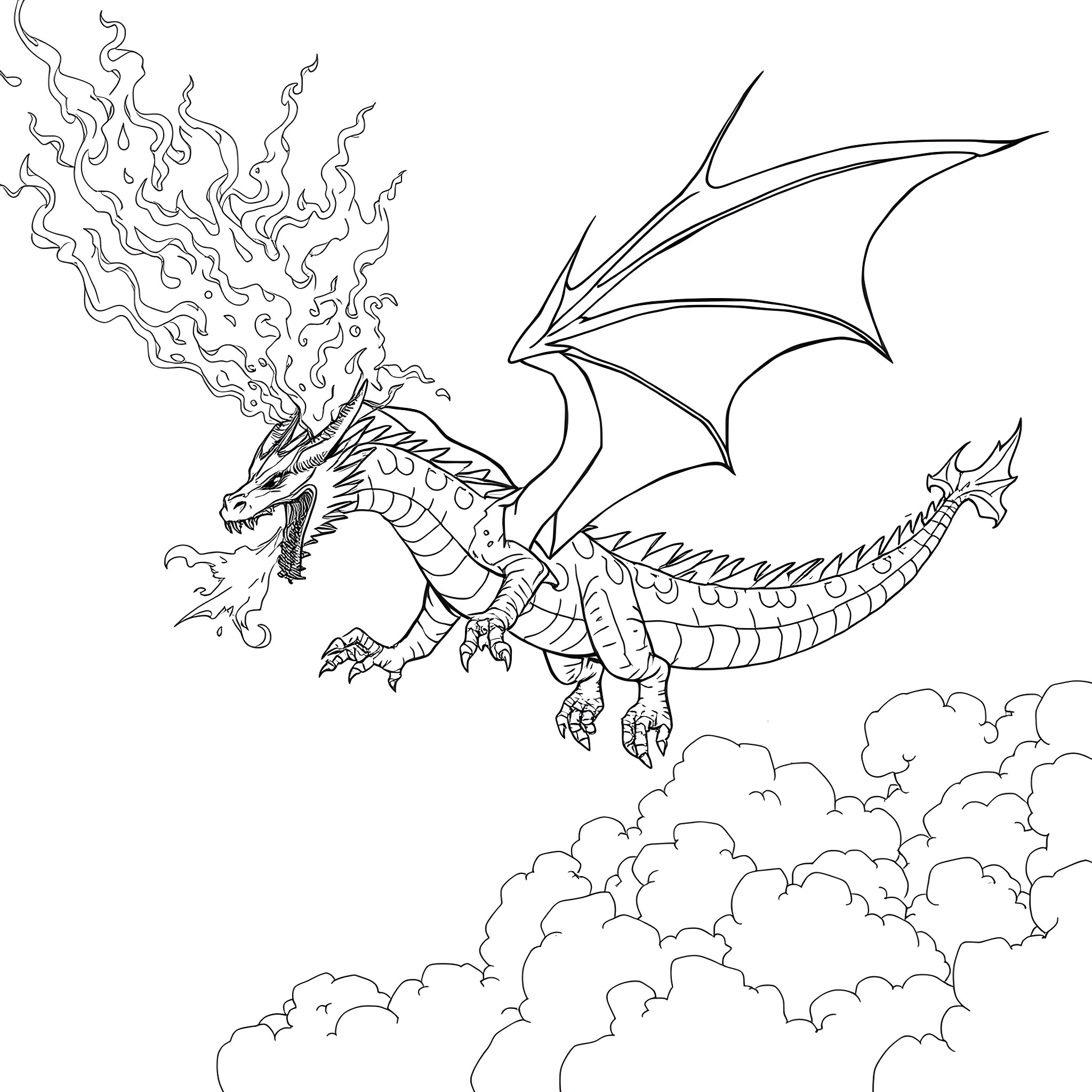 Best Flying Dragon Coloring Pages (Free Printable PDF)