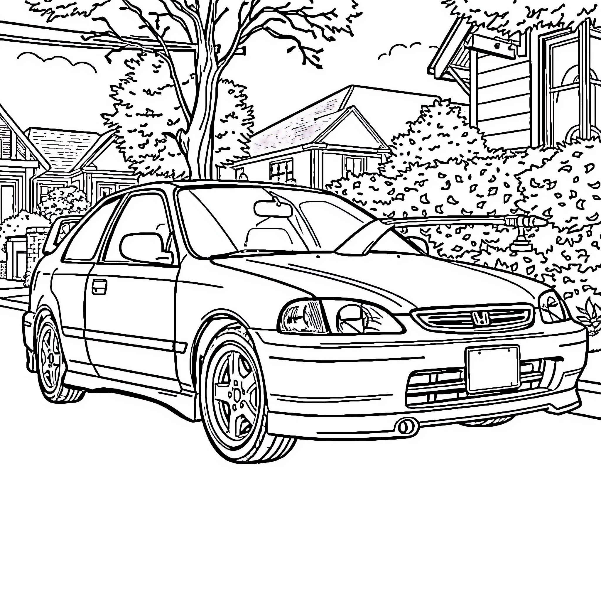 Best Honda Civic Coloring Pages (Free Printable PDF)