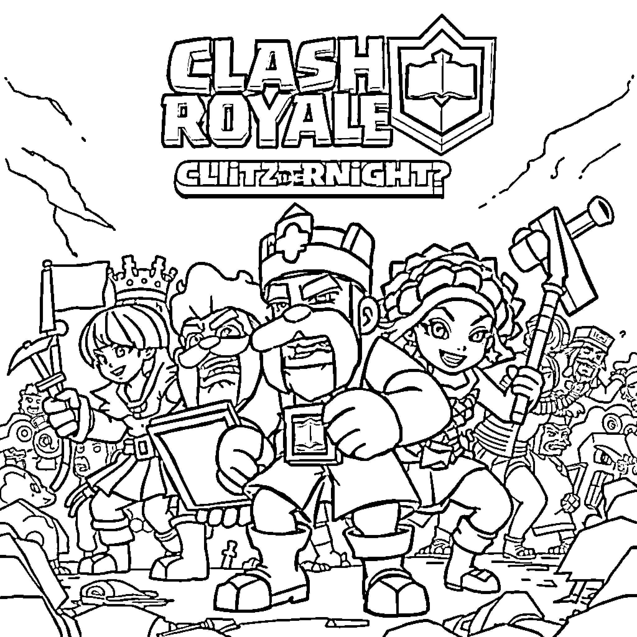 Best Clash Royale Coloring Pages (Free Printable PDF)